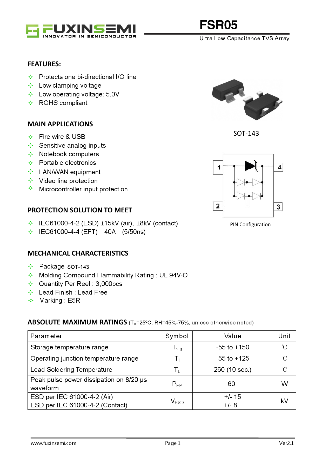 FSR05_（FUXINSEMI(富芯森美)）FSR05中文资料_价格_PDF手册-立创电子商城