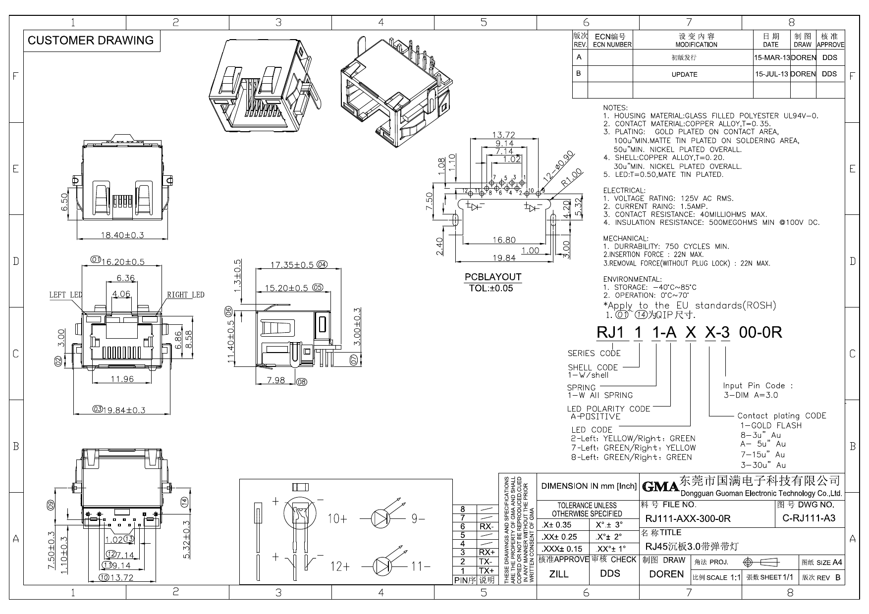 RJ111-A71-300-0R_（国满）RJ111-A71-300-0R中文资料_价格_PDF手册-立创电子商城