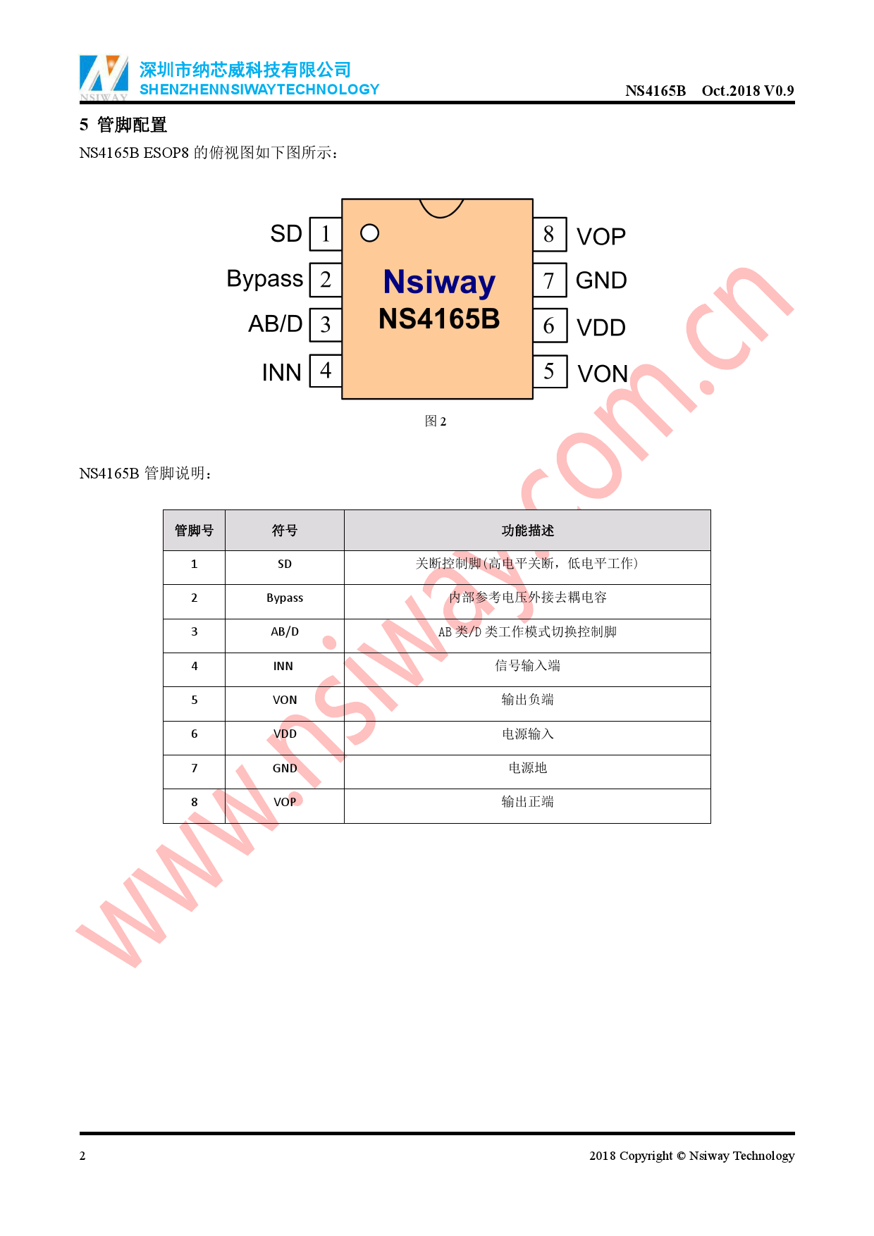 NS4165B_（Nsiway(纳芯威)）NS4165B中文资料_价格_PDF手册-立创电子商城