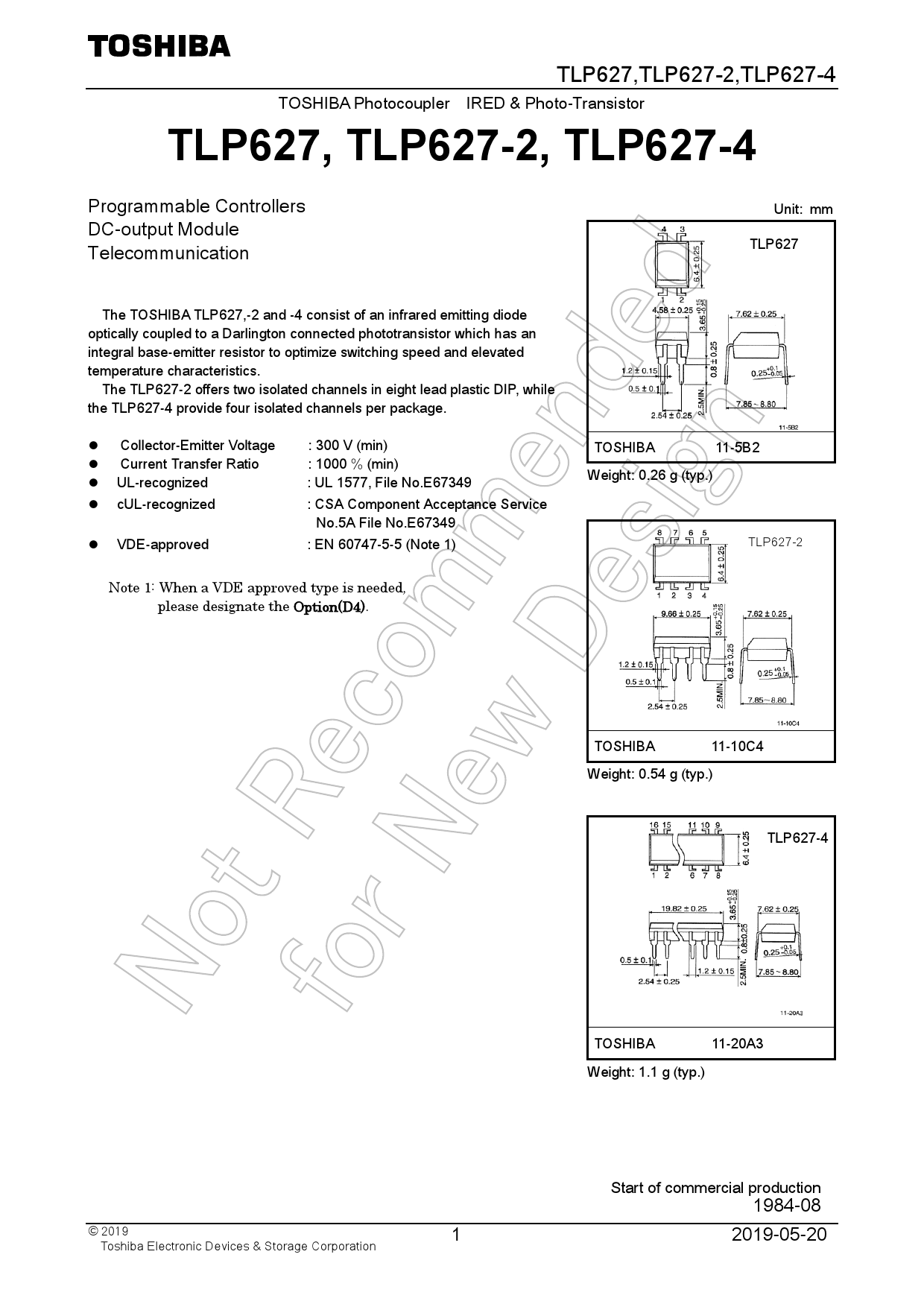 TLP627-2(F)_（TOSHIBA(东芝)）TLP627-2(F)中文资料_价格_PDF手册-立创电子商城