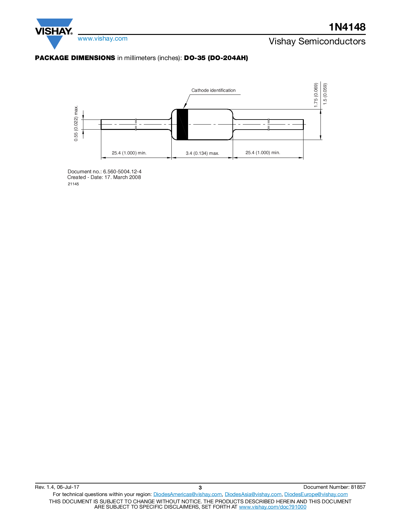 1N4148-TAP_（VISHAY(威世)）1N4148-TAP中文资料_价格_PDF手册-立创电子商城