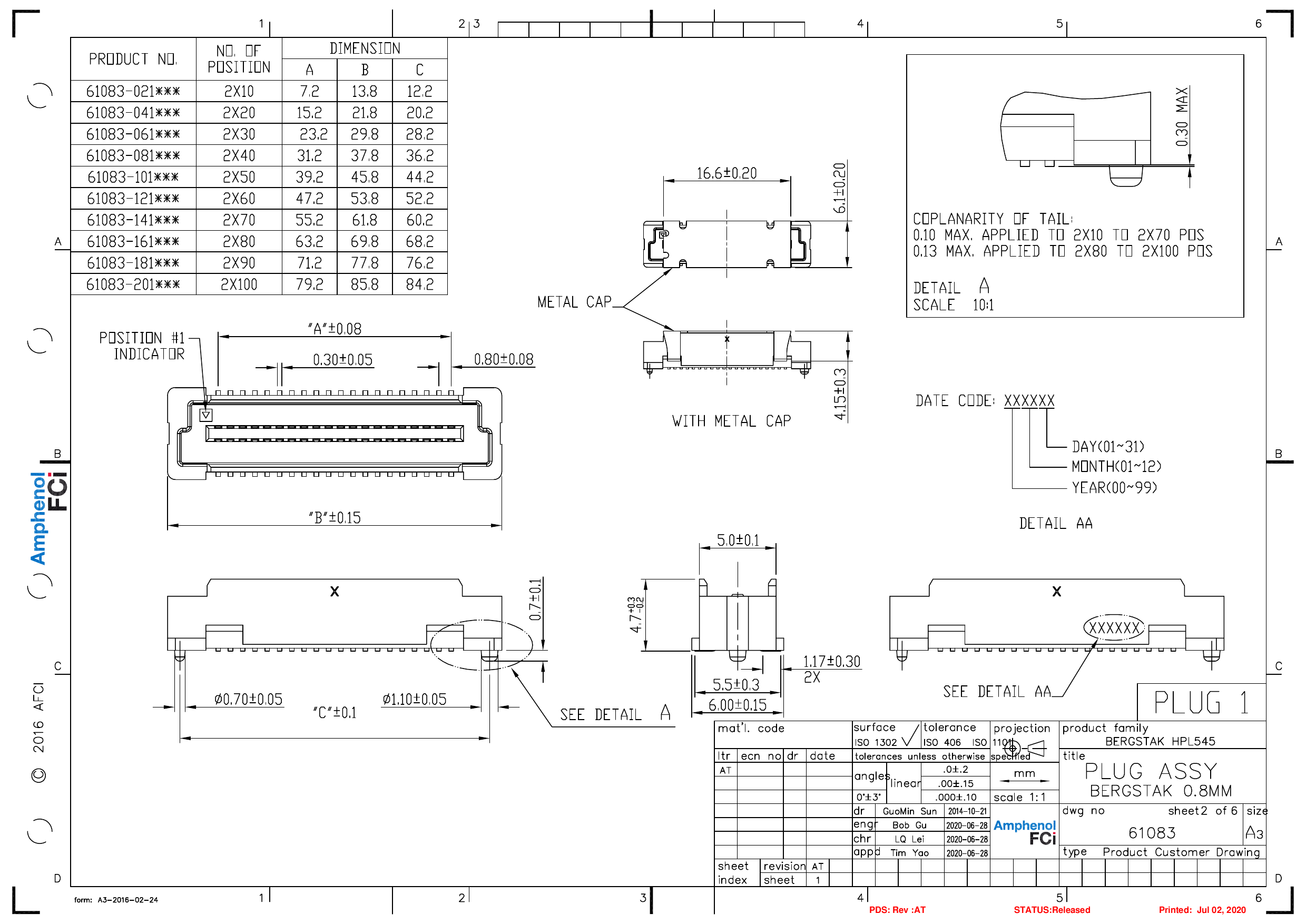 61083-101400LF_（Amphenol）61083-101400LF中文资料_价格_PDF手册-立创电子商城