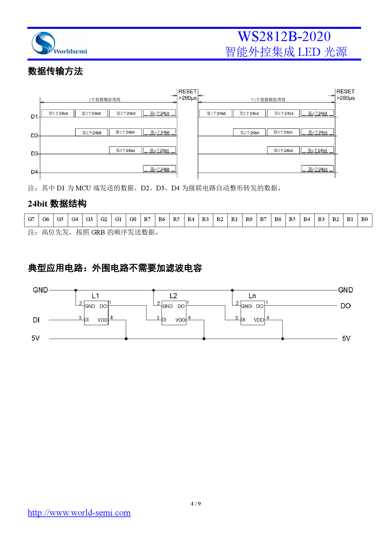 WS2812B-2020_（worldsemi）WS2812B-2020中文资料_价格_PDF手册-立创电子商城