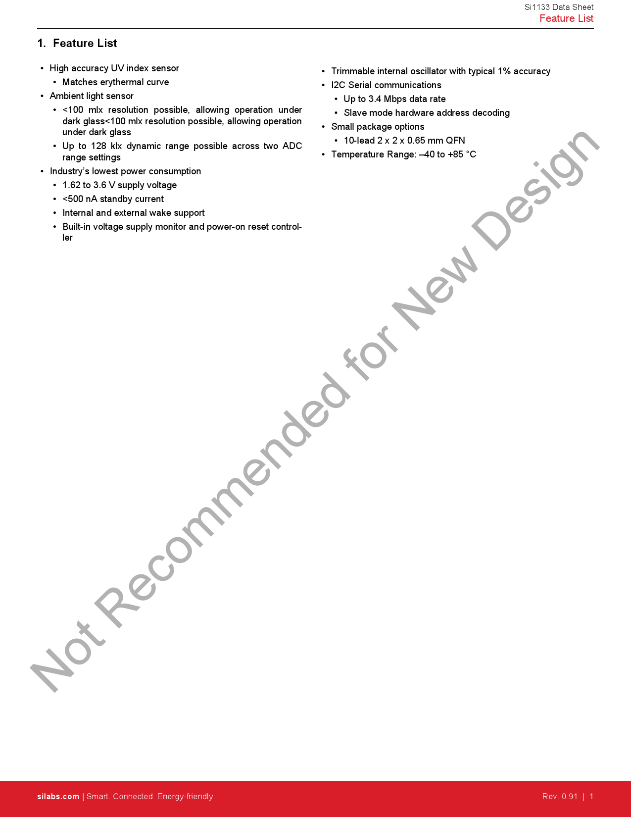 SI1133-AA00-GMR_（SILICON LABS(芯科)）SI1133-AA00-GMR中文资料_价格_PDF手册-立创电子商城
