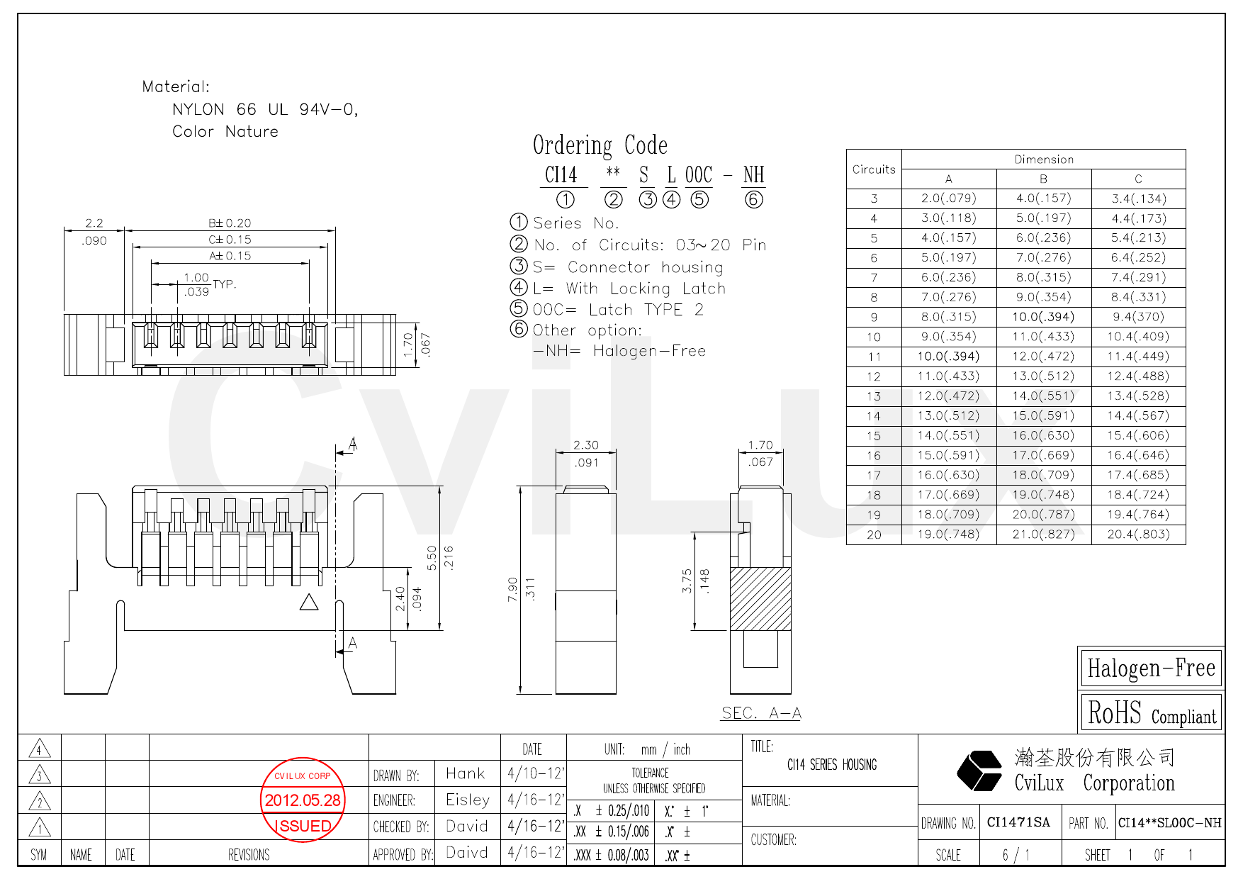 CI1406SL00C-NH_（Cvilux(瀚荃)）CI1406SL00C-NH中文资料_价格_PDF手册-立创电子商城
