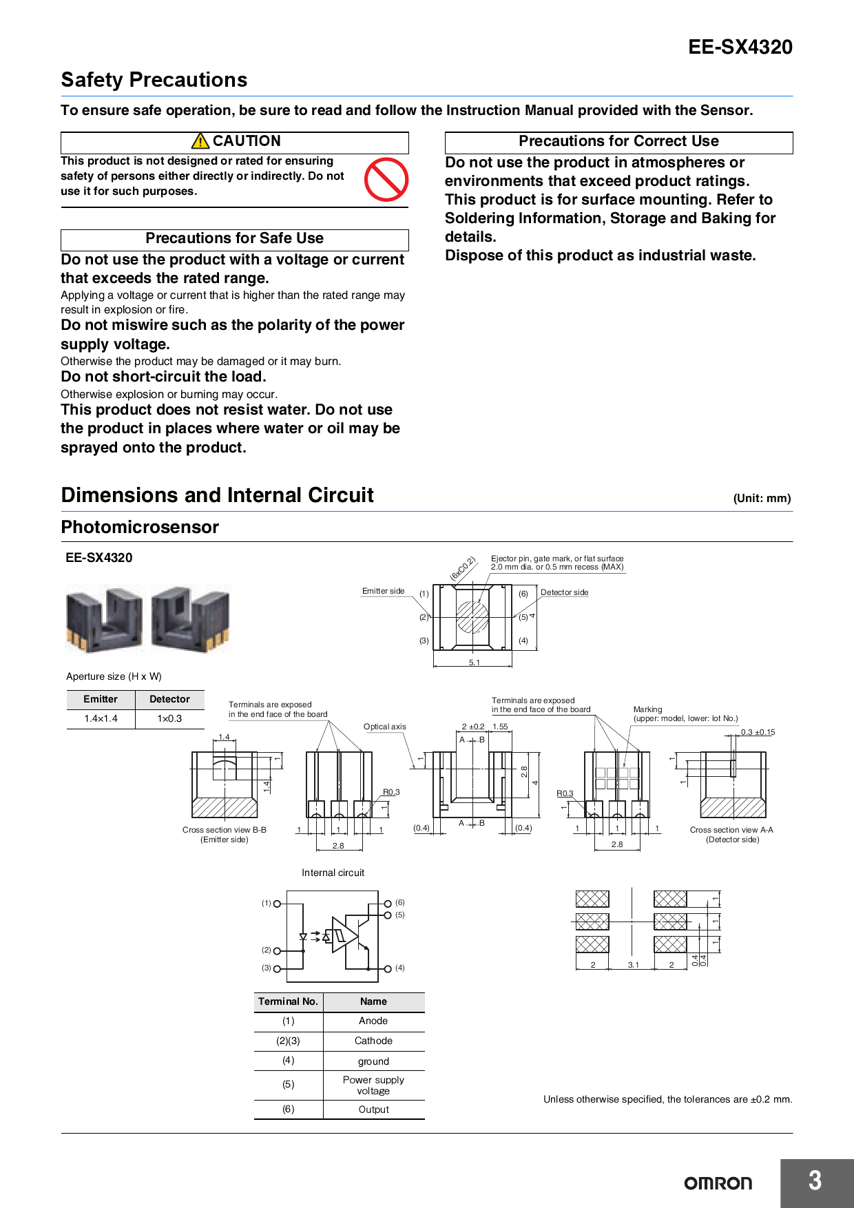 EE-SX4320_（OMRON(欧姆龙)）EE-SX4320中文资料_价格_PDF手册-立创电子商城