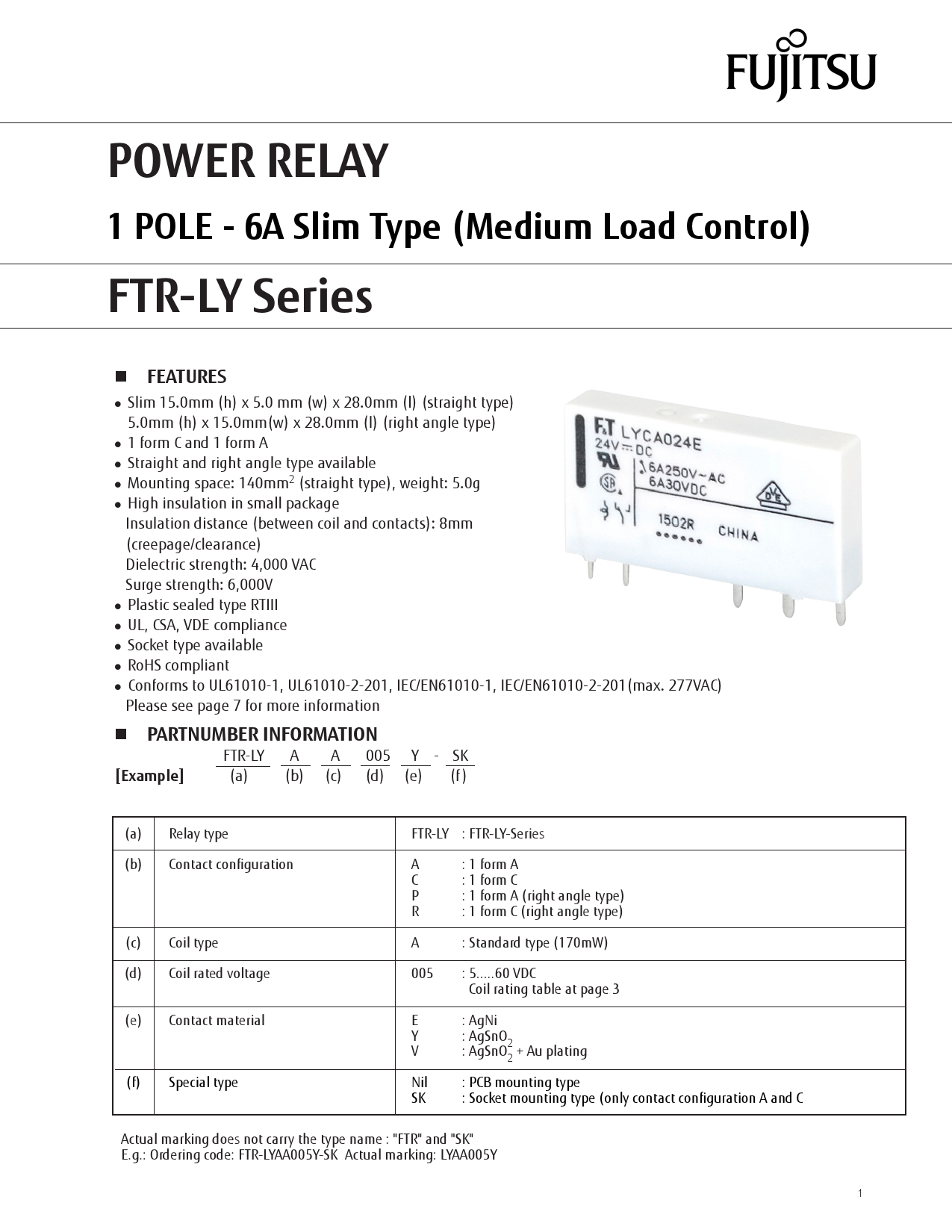 FTR-LYCA024Y_（FUJITSU(富士通)）FTR-LYCA024Y中文资料_价格_PDF手册-立创电子商城