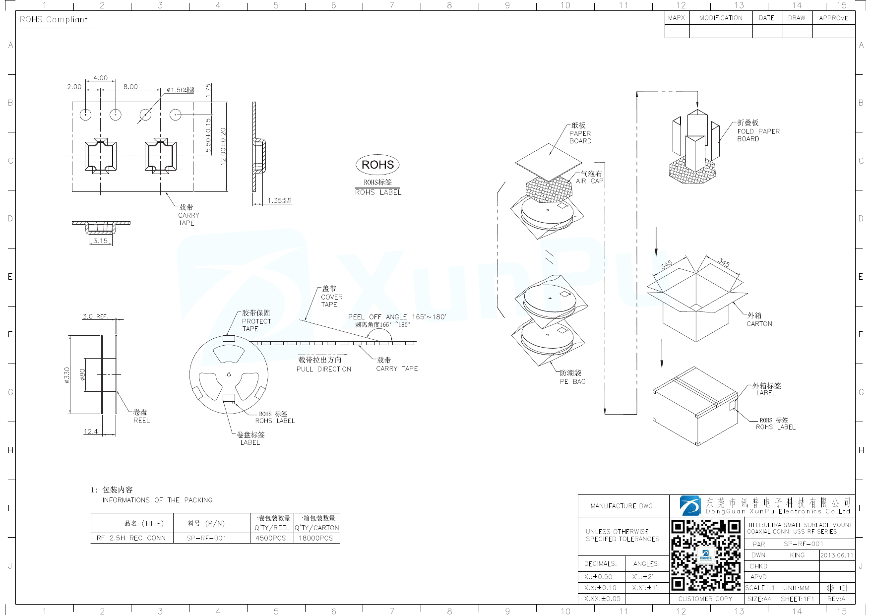 SP-RF-001_（XUNPU(讯普)）SP-RF-001中文资料_价格_PDF手册-立创电子商城