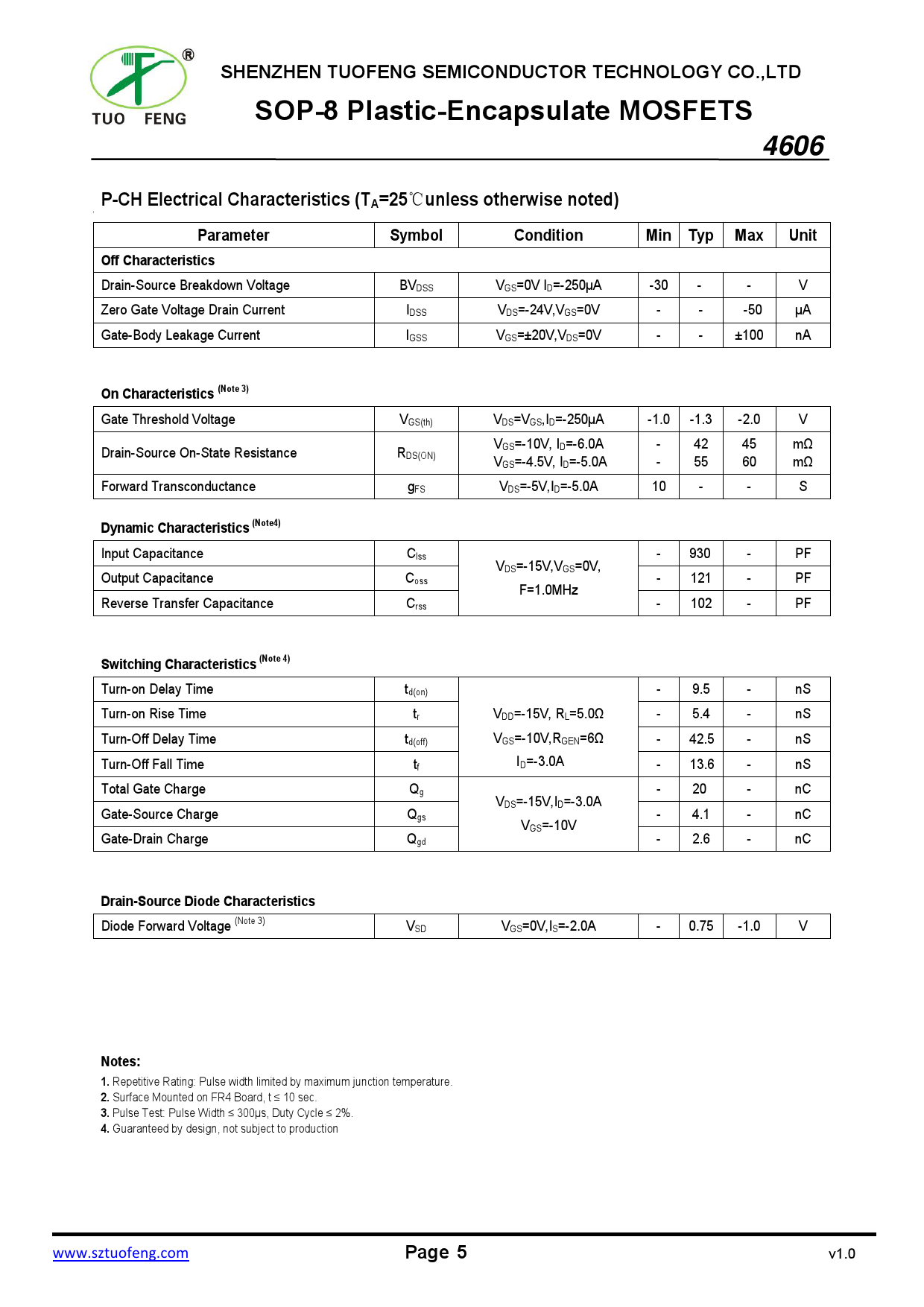 4606_（TF(拓锋)）4606中文资料_价格_PDF手册-立创电子商城