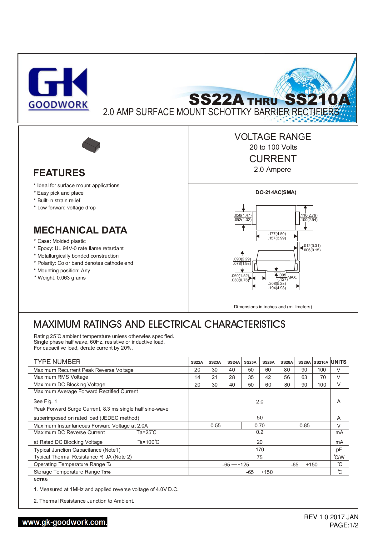 SS210A_（GOODWORK(固得沃克)）SS210A中文资料_价格_PDF手册-立创电子商城