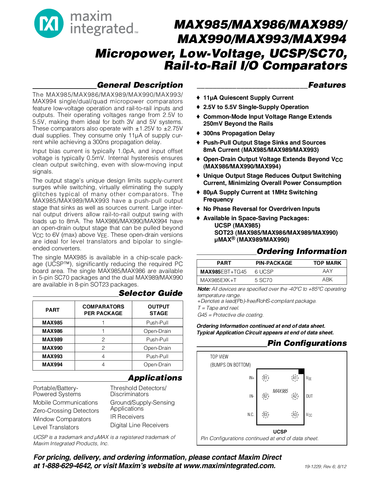 MAX985EUK+T_（MAXIM(美信)）MAX985EUK+T中文资料_价格_PDF手册-立创电子商城