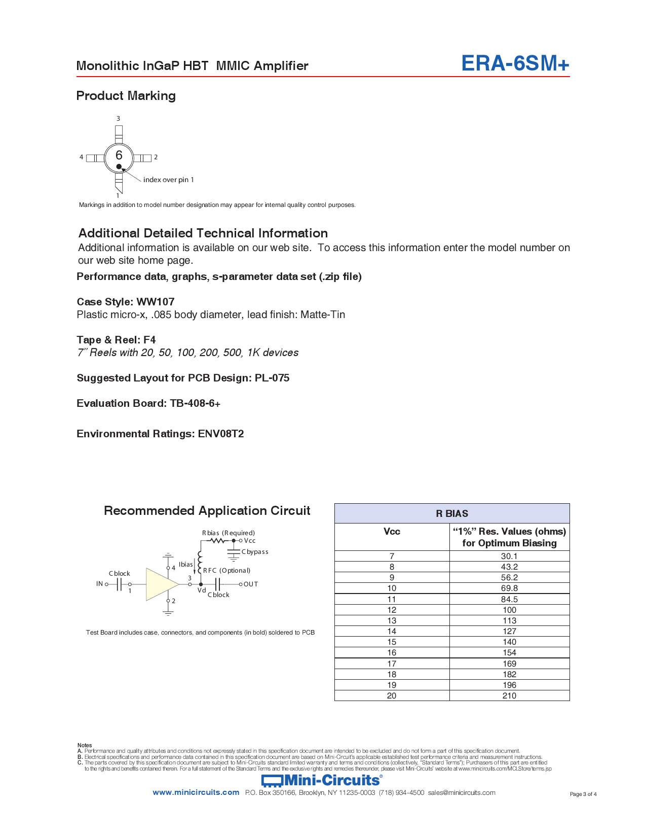 ERA-6SM+_（Mini-Circuits）ERA-6SM+中文资料_价格_PDF手册-立创电子商城