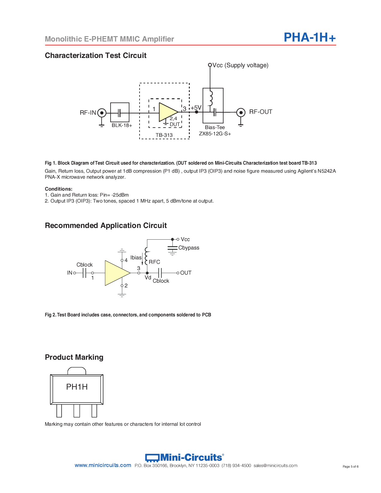 PHA-1H+_（Mini-Circuits）PHA-1H+中文资料_价格_PDF手册-立创电子商城