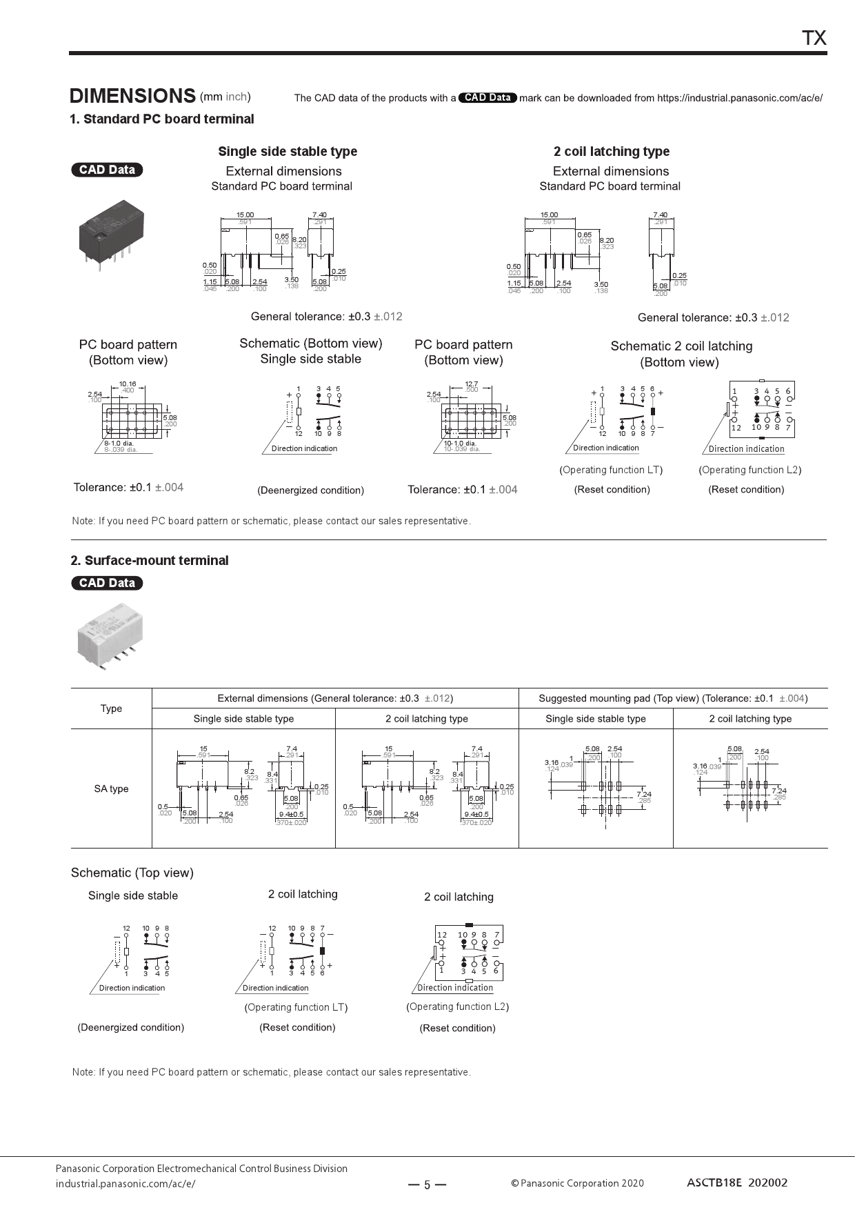 TX2-L2-3V_（PANASONIC(松下)）TX2-L2-3V中文资料_价格_PDF手册-立创电子商城