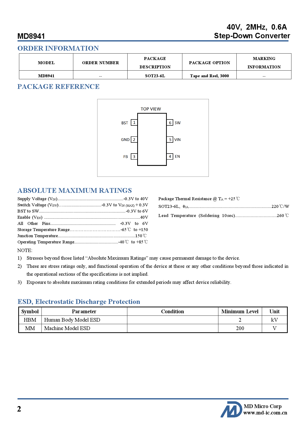 MD8941_（明达微）MD8941中文资料_价格_PDF手册-立创电子商城