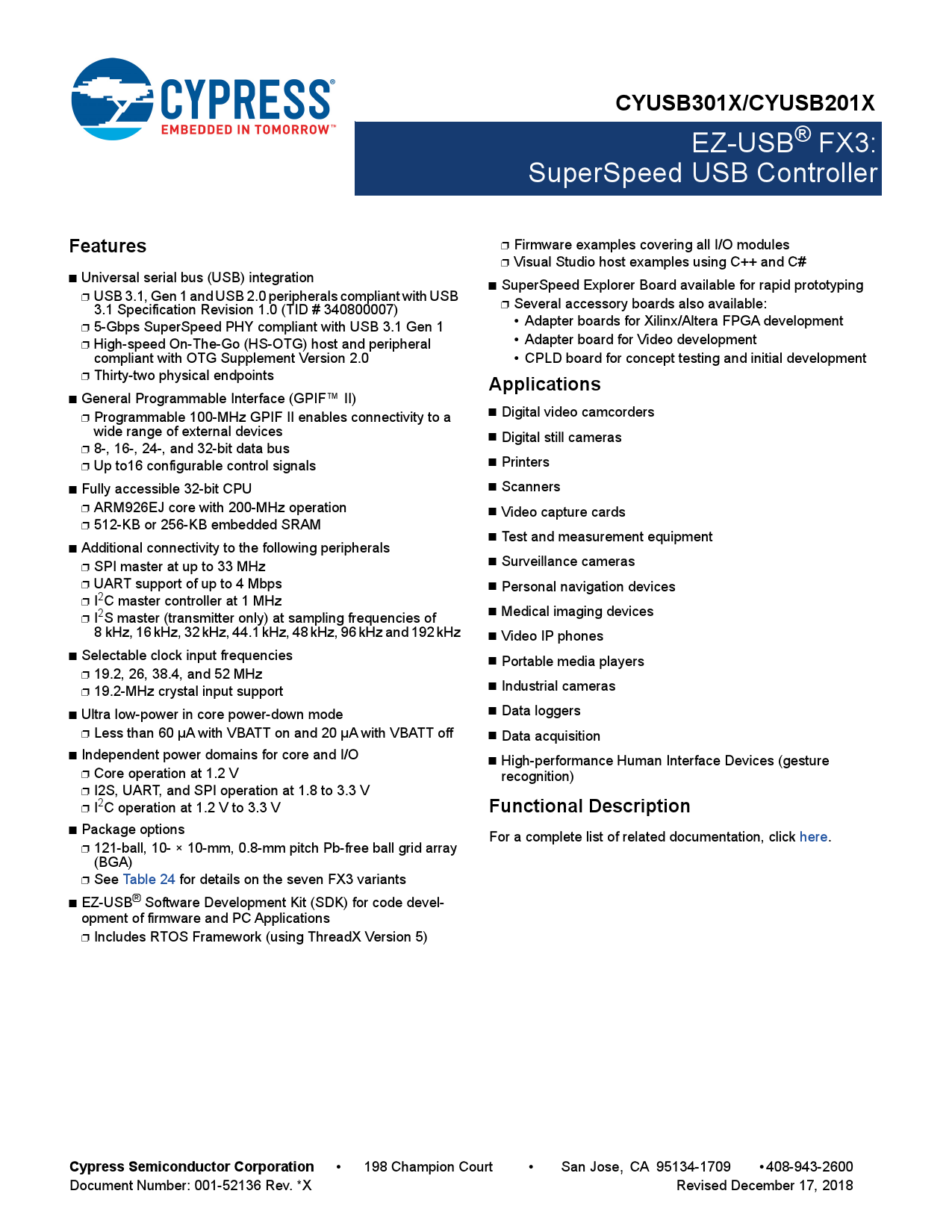 CYUSB3014-BZXC_（CYPRESS(赛普拉斯)）CYUSB3014-BZXC中文资料_价格_PDF手册-立创电子商城