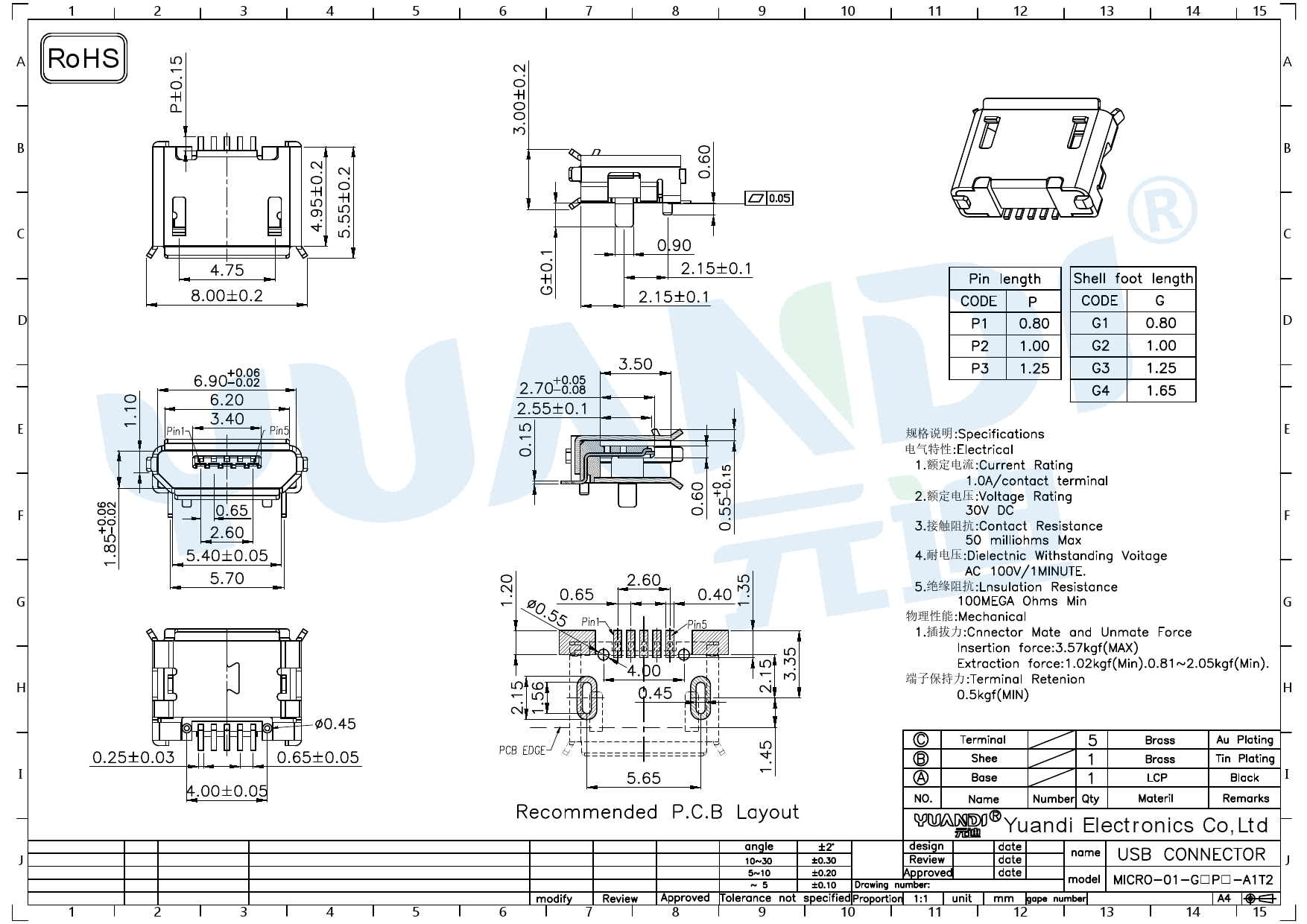 MICRO-01-G3P3-A1T2_（Yuandi(台湾元迪)）MICRO-01-G3P3-A1T2中文资料_价格_PDF手册-立创电子商城