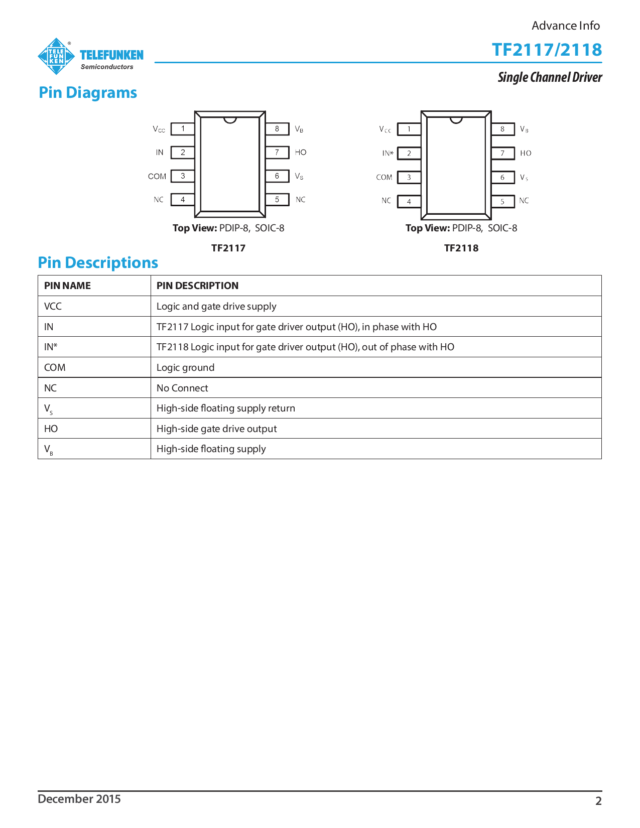 TF2117-TAH_（TFSS(德律风根)）TF2117-TAH中文资料_价格_PDF手册-立创电子商城