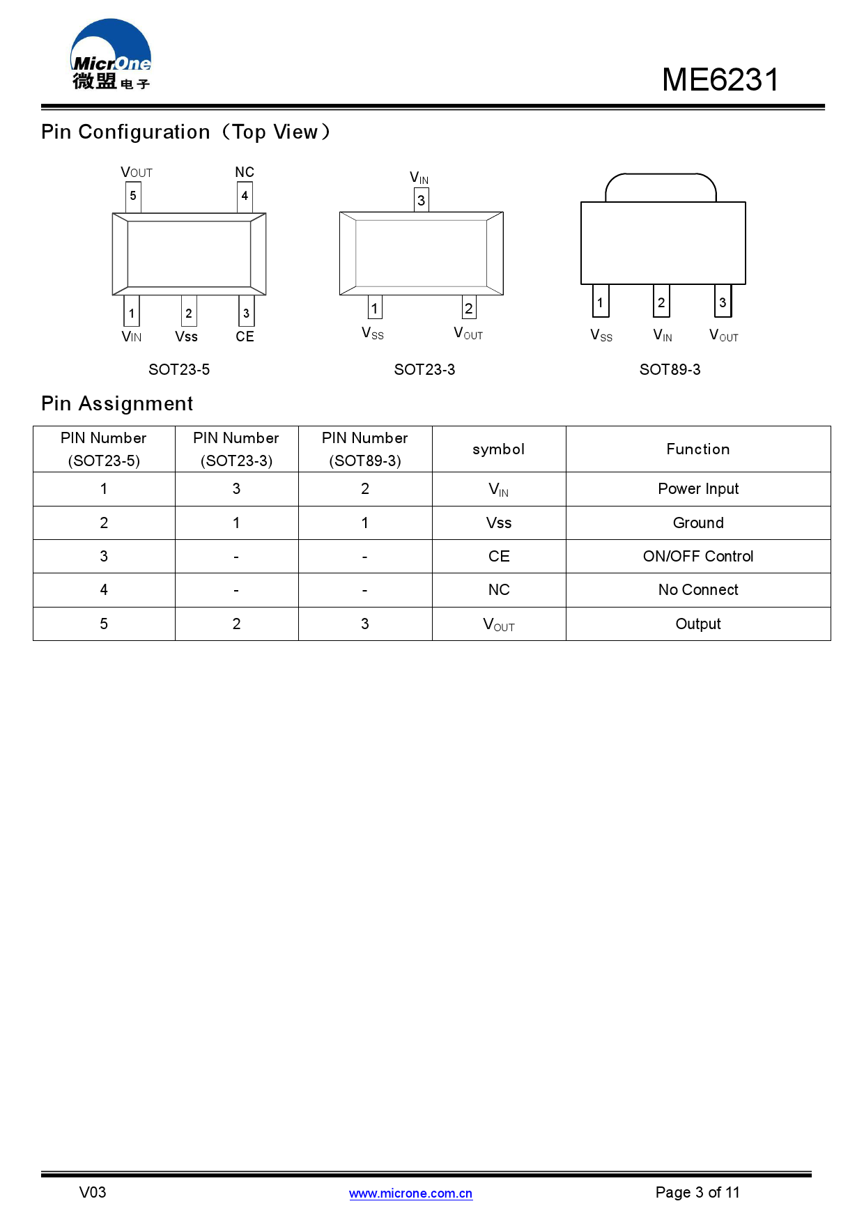 ME6231A33PG_（MICRONE(南京微盟)）ME6231A33PG中文资料_价格_PDF手册-立创电子商城