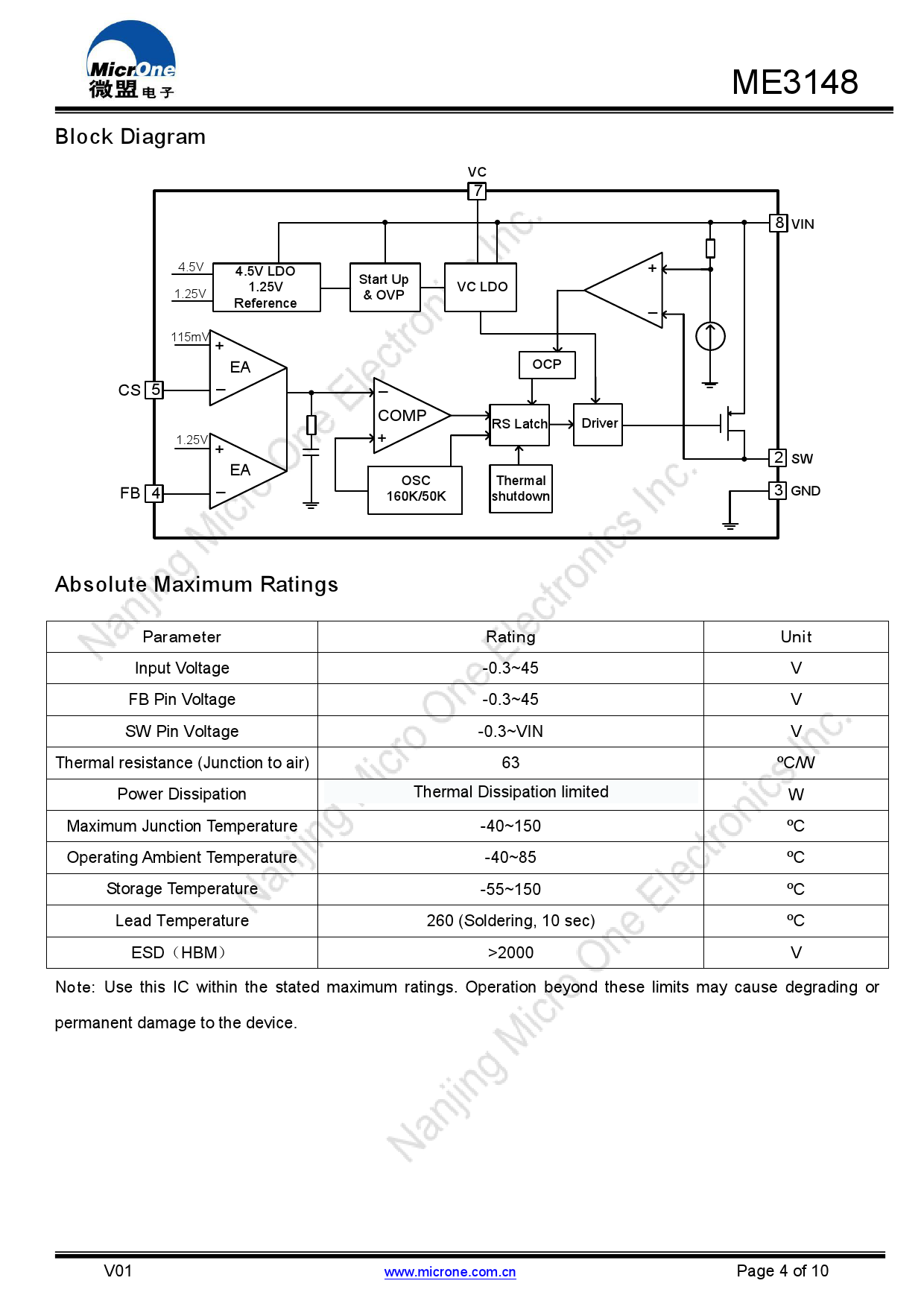 ME3148ASPG_（MICRONE(南京微盟)）ME3148ASPG中文资料_价格_PDF手册-立创电子商城