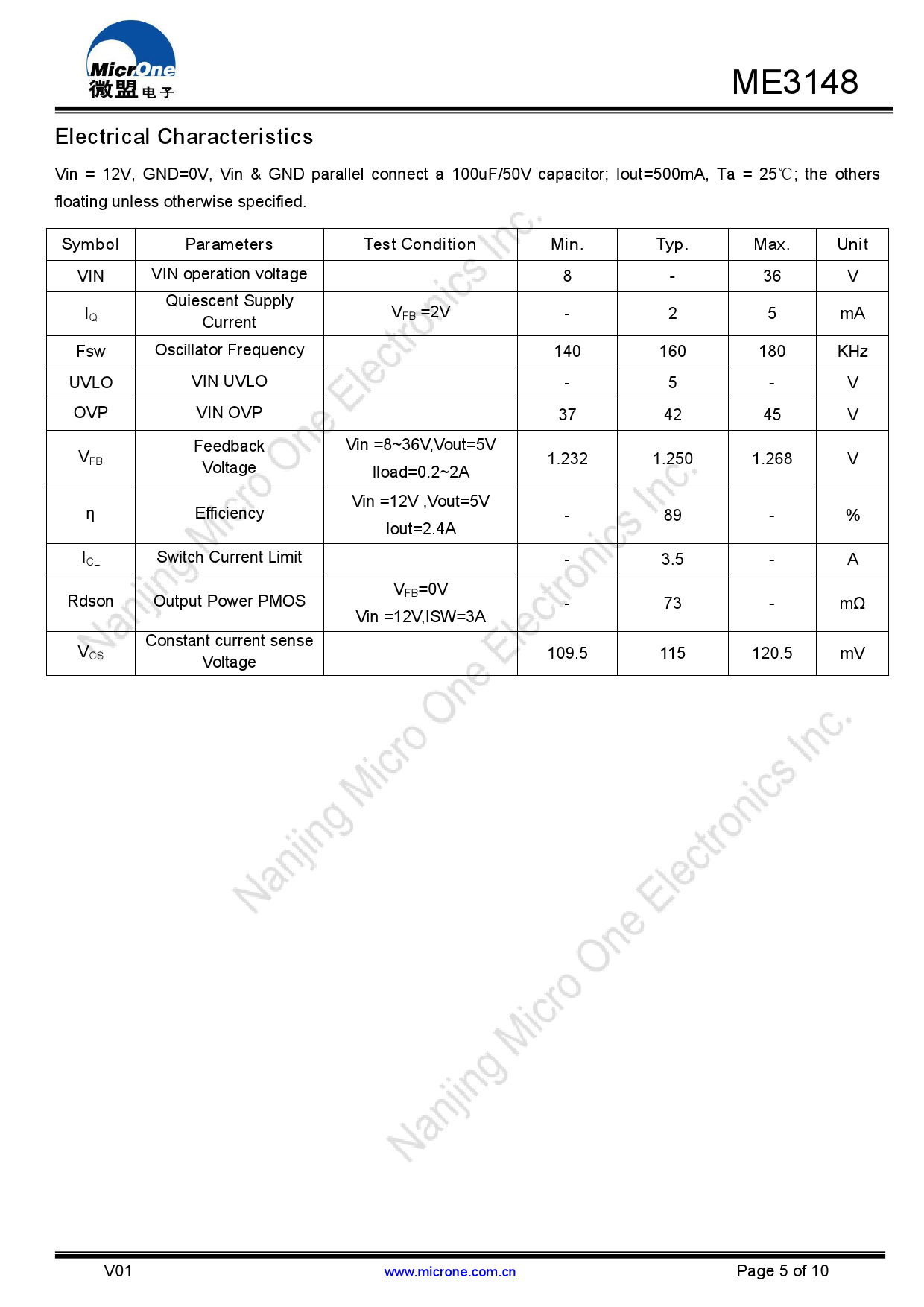 ME3148ASPG_（MICRONE(南京微盟)）ME3148ASPG中文资料_价格_PDF手册-立创电子商城
