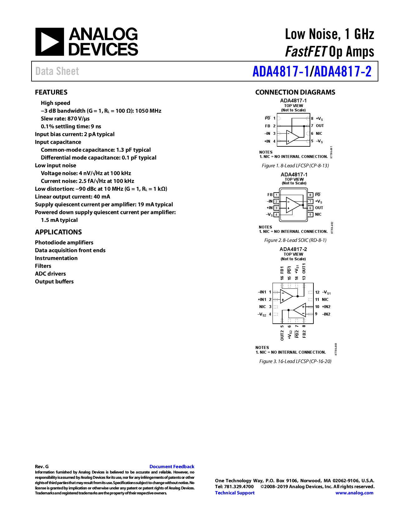 ADA4817-2ACPZ-R7_（ADI(亚德诺)/LINEAR）ADA4817-2ACPZ-R7中文资料_价格_PDF手册-立创电子商城