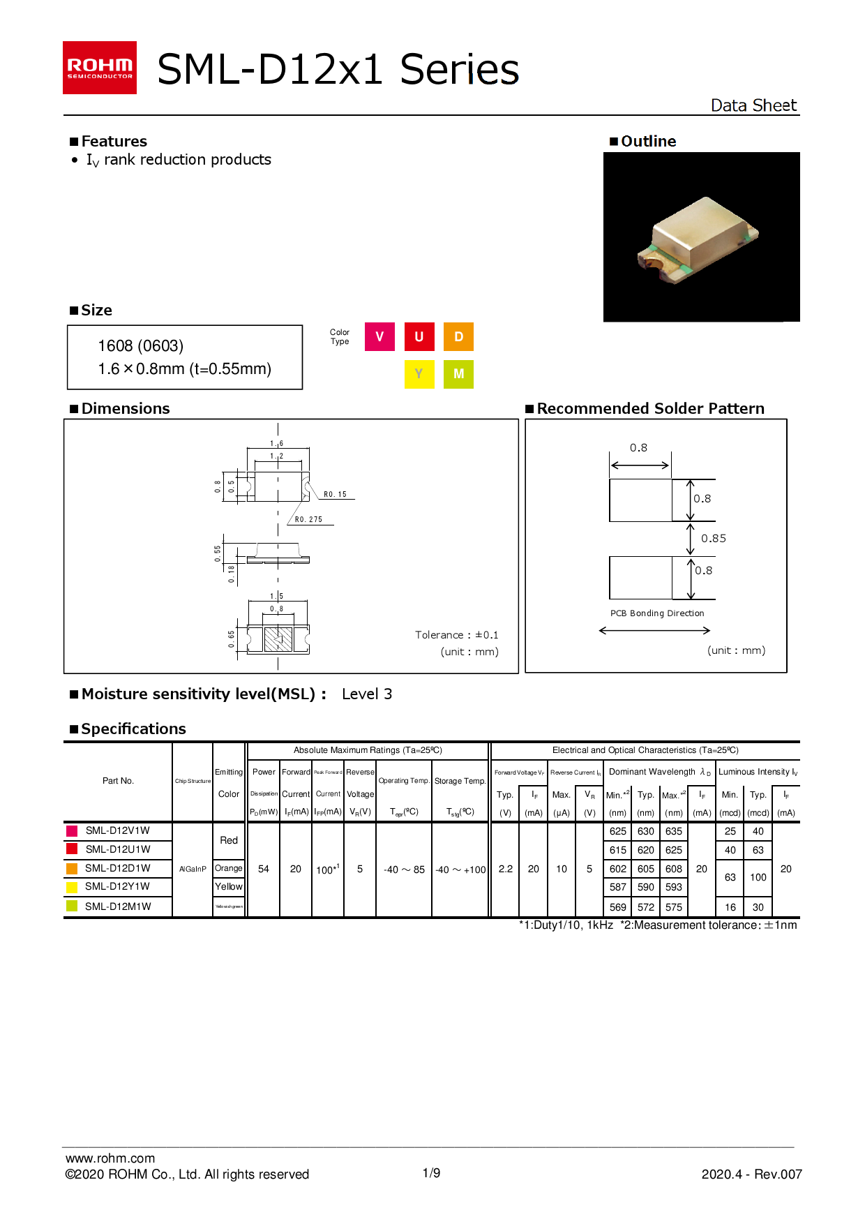 SML-D12U1WT86_（ROHM(罗姆)）SML-D12U1WT86中文资料_价格_PDF手册-立创电子商城