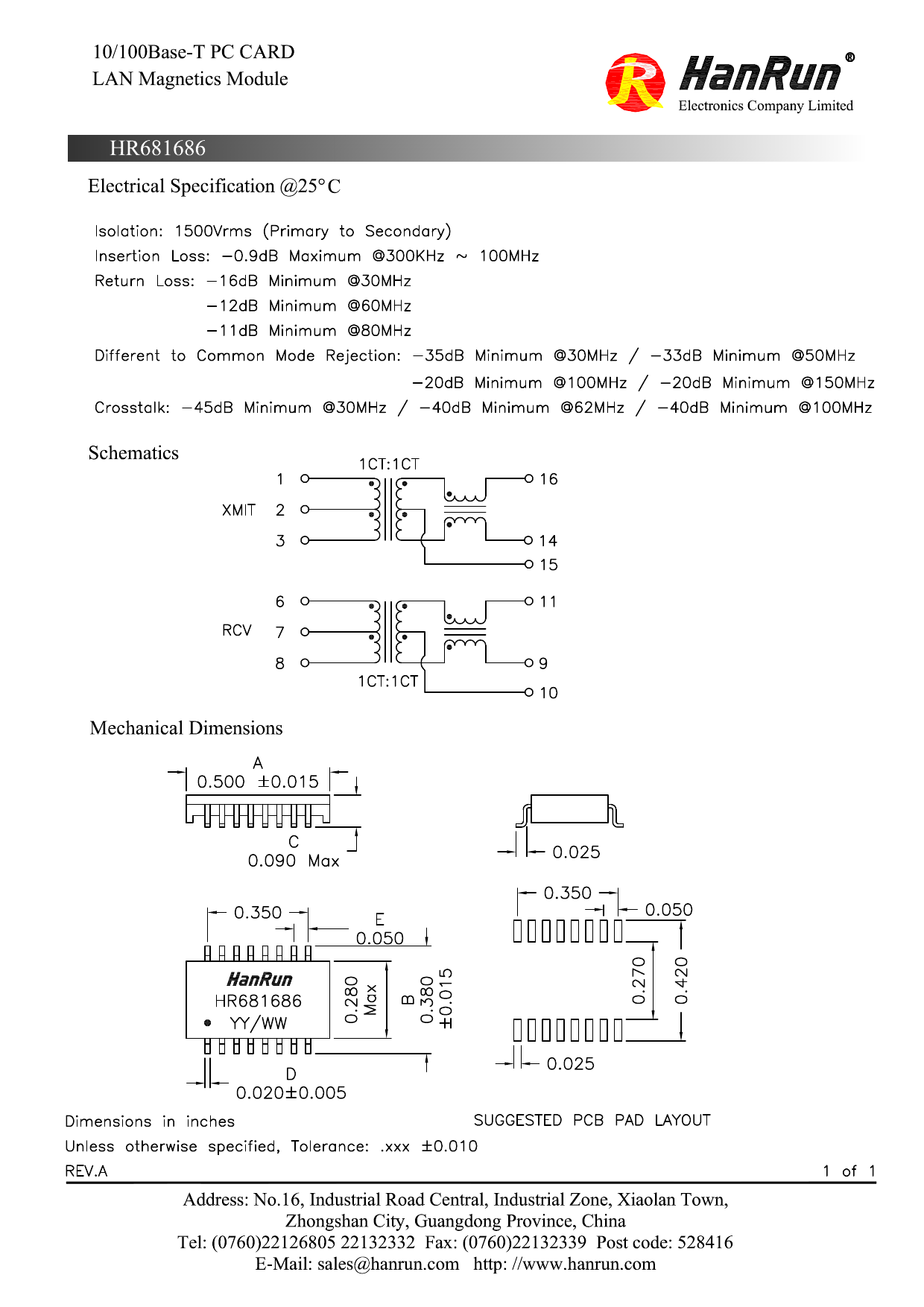 HR681686_（HANRUN(汉仁)）HR681686中文资料_价格_PDF手册-立创电子商城
