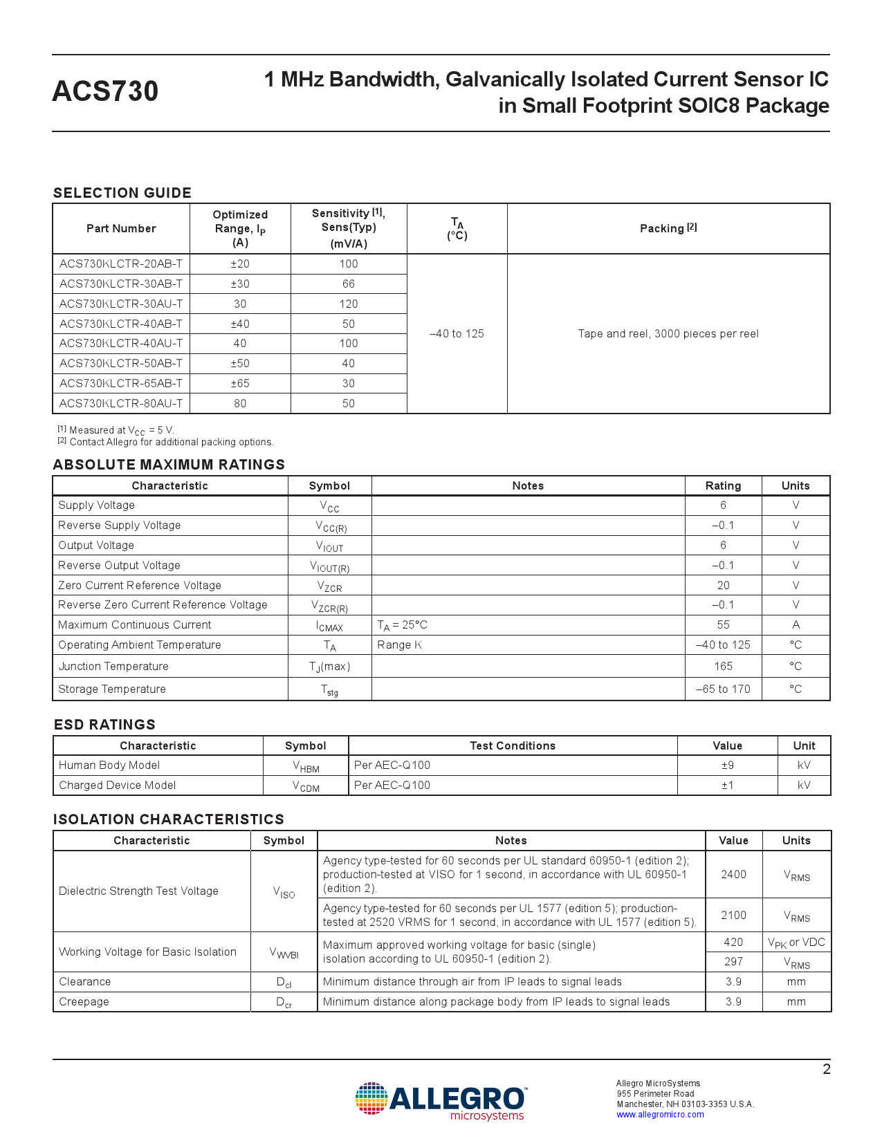 ACS730KLCTR-20AB-T_（ALLEGRO(美国埃戈罗)）ACS730KLCTR-20AB-T中文资料_价格_PDF手册-立创电子商城