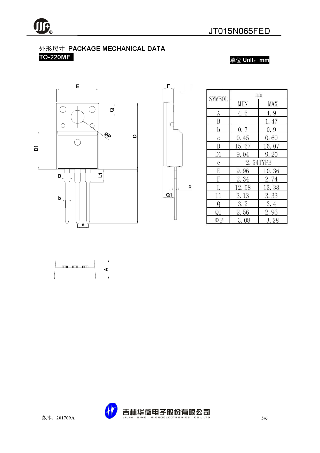 JT015N065FED_（吉林华微）JT015N065FED中文资料_价格_PDF手册-立创电子商城