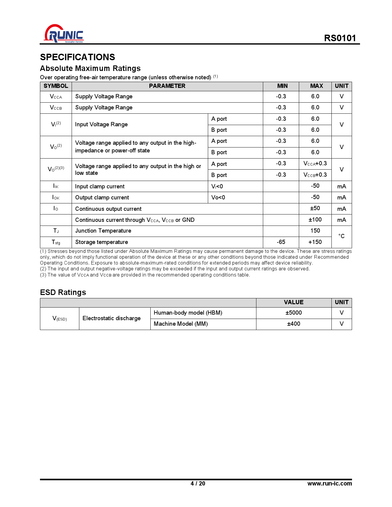 RS0101YC6_（RUNIC(润石)）RS0101YC6中文资料_价格_PDF手册-立创电子商城
