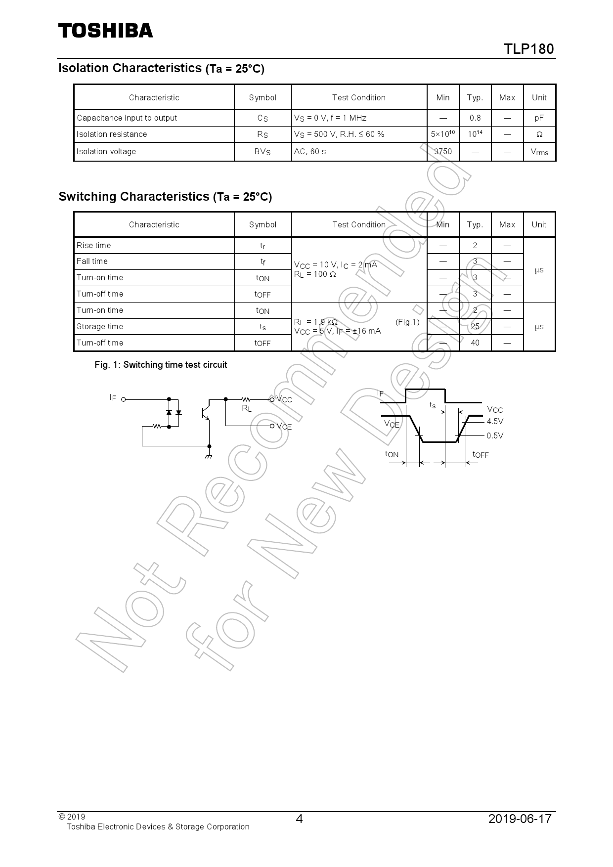TLP180(GB-TPL.F)_（TOSHIBA(东芝)）TLP180(GB-TPL.F)中文资料_价格_PDF手册-立创电子商城
