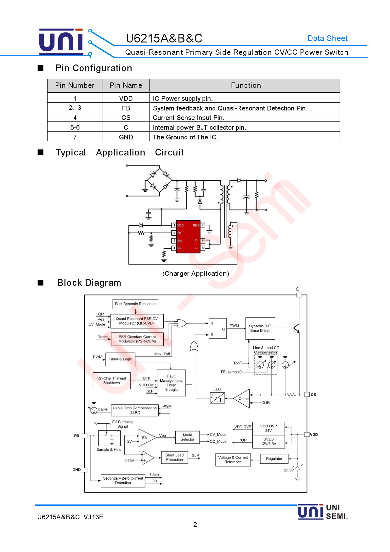 U6215B_（UN(友恩)）U6215B中文资料_价格_PDF手册-立创电子商城