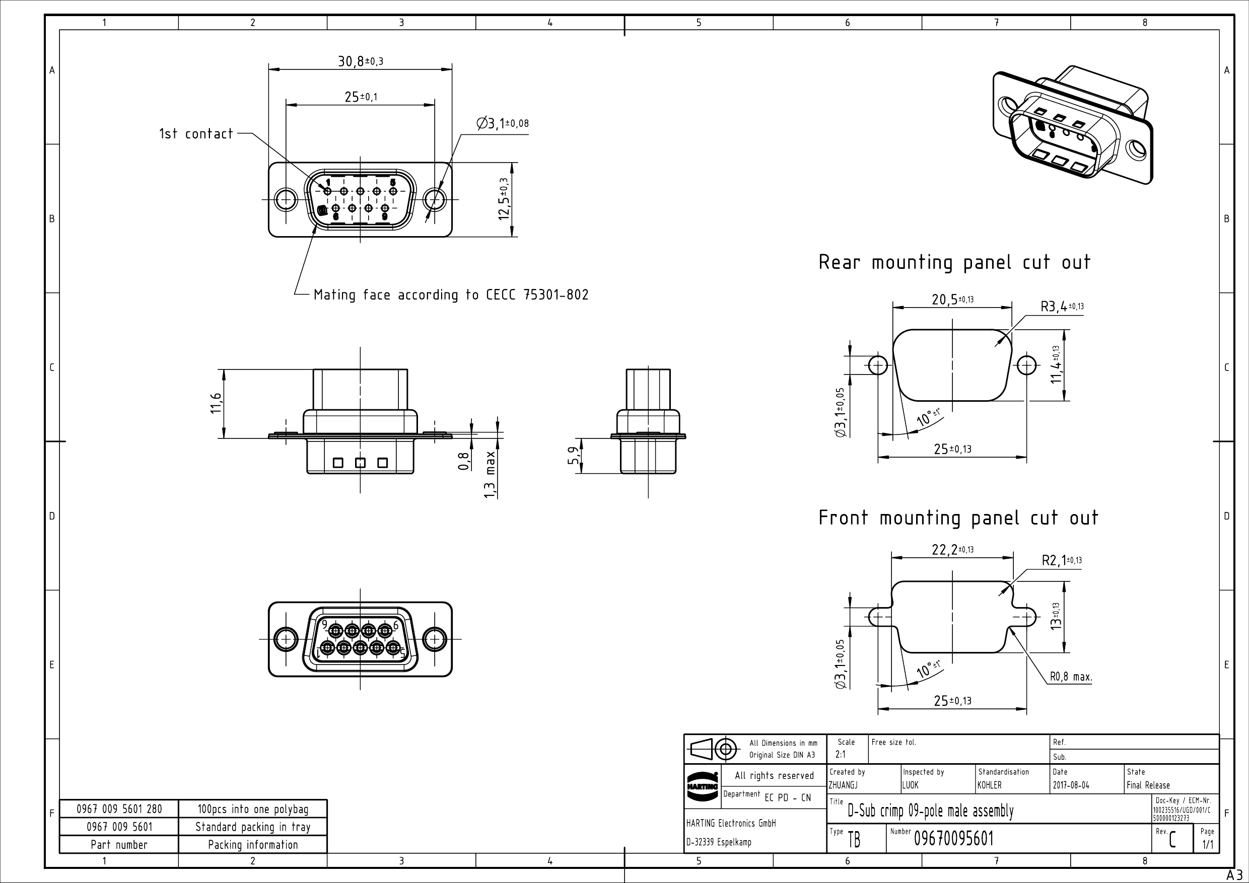 09670095601_（Harting(浩亭)）09670095601中文资料_价格_PDF手册-立创电子商城