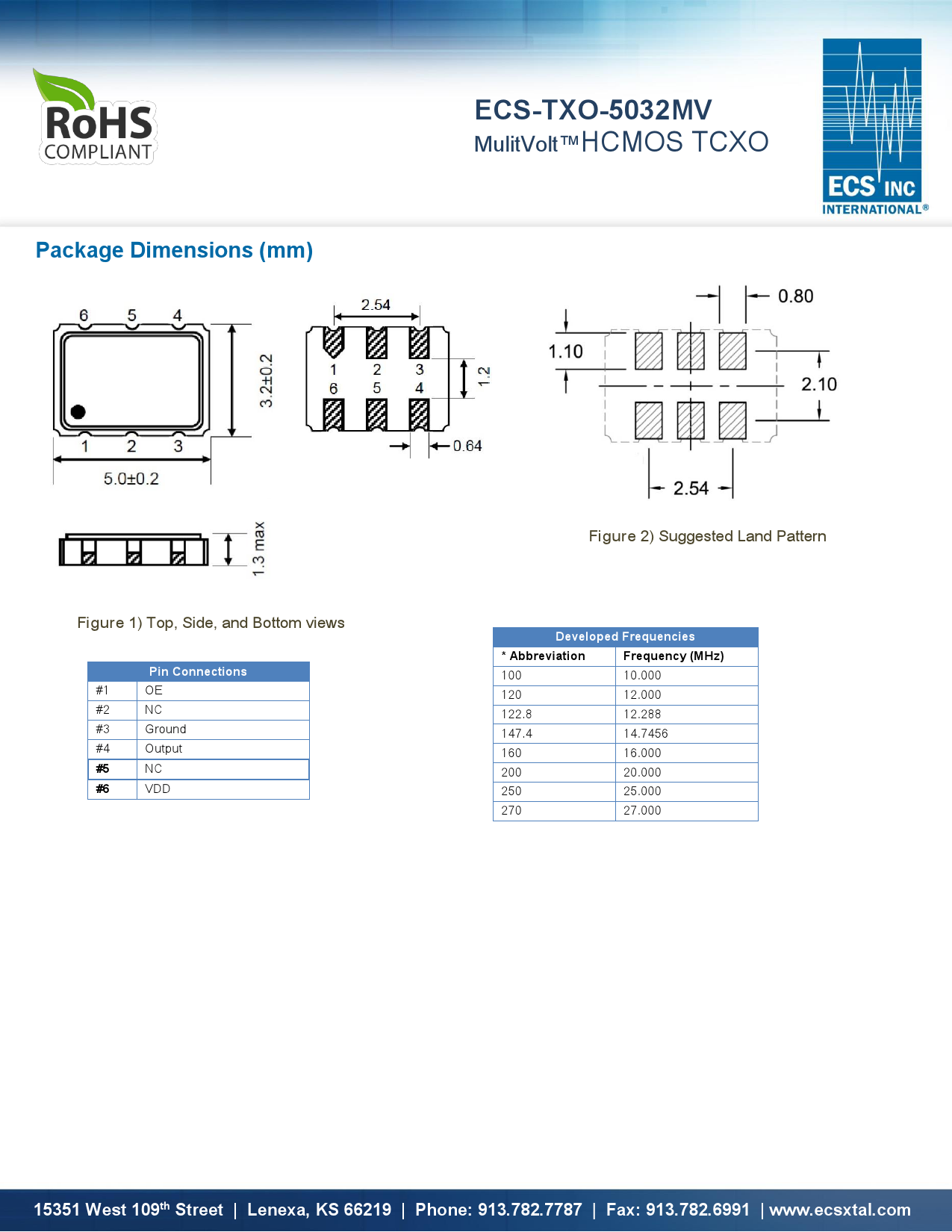 ECS-TXO-5032MV-147.4-TR_（ECS）ECS-TXO-5032MV-147.4-TR中文资料_价格_PDF手册-立创电子商城