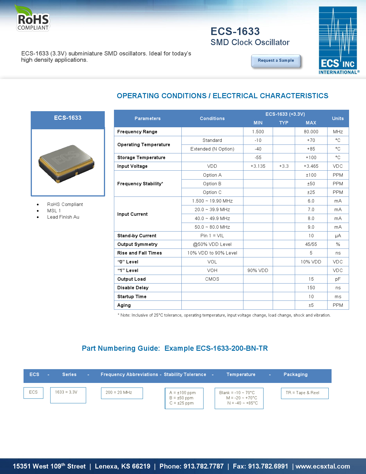 ECS-1633-060-BN-TR_（ECS）ECS-1633-060-BN-TR中文资料_价格_PDF手册-立创电子商城