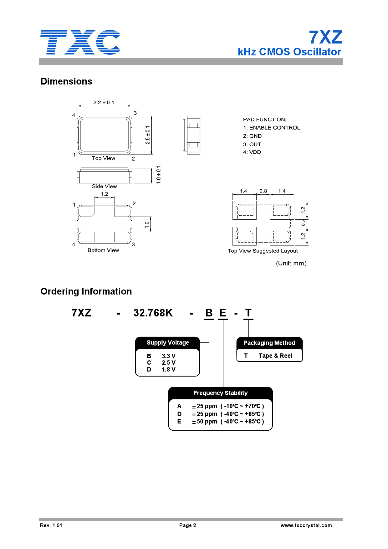 7XZ-32.768KBE-T_（TXC(晶技)）7XZ-32.768KBE-T中文资料_价格_PDF手册-立创电子商城