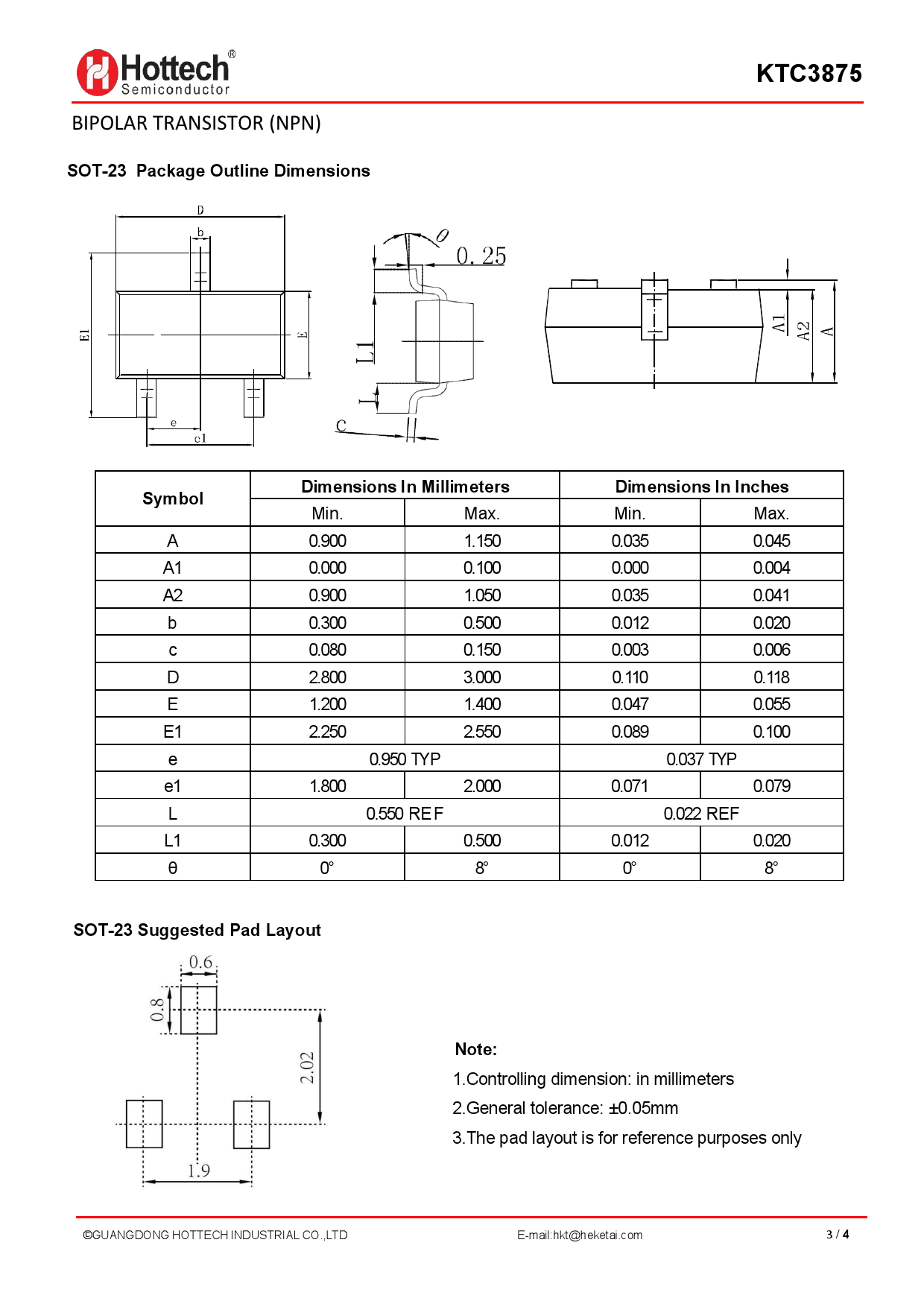 KTC3875_（Hottech(合科泰)）KTC3875中文资料_价格_PDF手册-立创电子商城