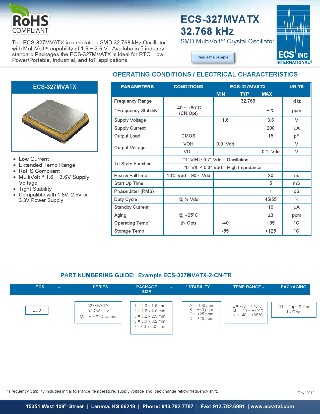 ECS-327MVATX-1-CN-TR_（ECS）ECS-327MVATX-1-CN-TR中文资料_价格_PDF手册-立创电子商城