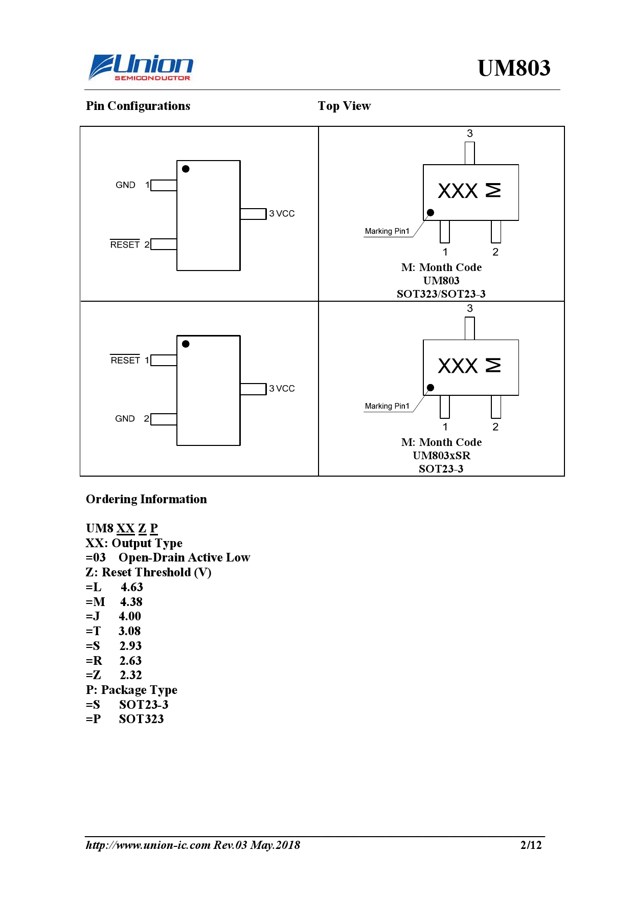 UM803RS_（Union(英联)）UM803RS中文资料_价格_PDF手册-立创电子商城