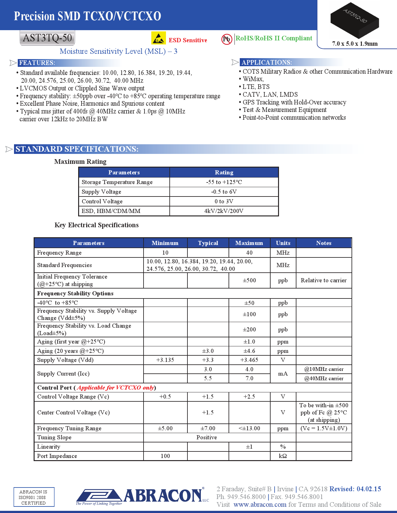AST3TQ-T-16.384MHZ-50-C_（ABRACON）AST3TQ-T-16.384MHZ-50-C中文资料_价格_PDF手册-立创电子商城