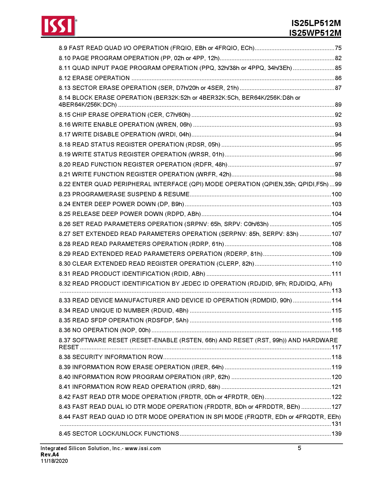 IS25LP512M-RMLE_（ISSI(美国芯成)）IS25LP512M-RMLE中文资料_价格_PDF手册-立创电子商城