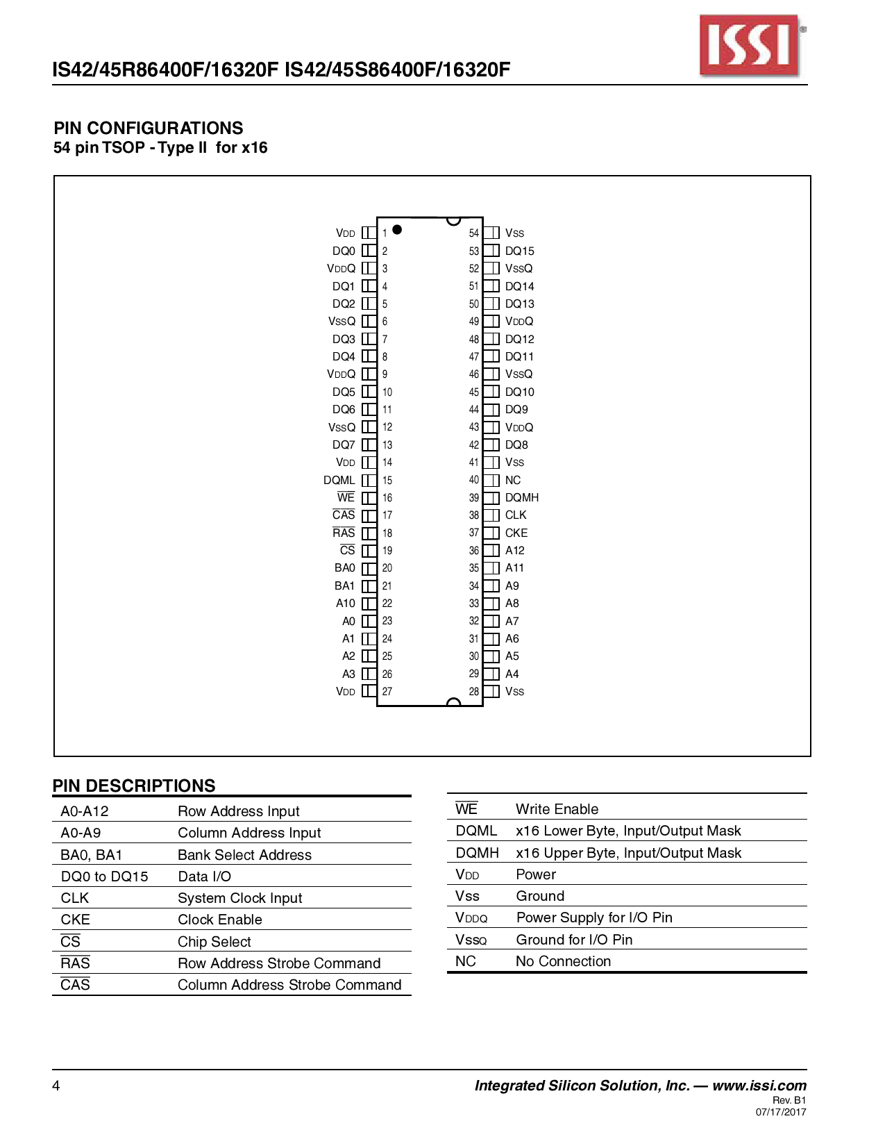 IS42S16320F-7TLI_（ISSI(美国芯成)）IS42S16320F-7TLI中文资料_价格_PDF手册-立创电子商城