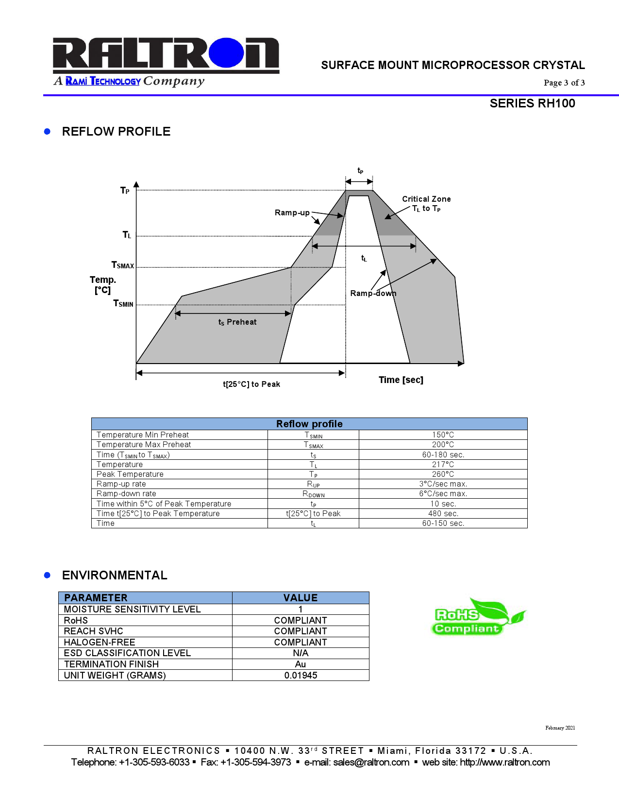 RH100-32.000-9-F-1010-TR_（RALTRON(美国纬创电子)）RH100-32.000-9-F-1010-TR中文资料_价格_PDF手册-立创电子商城