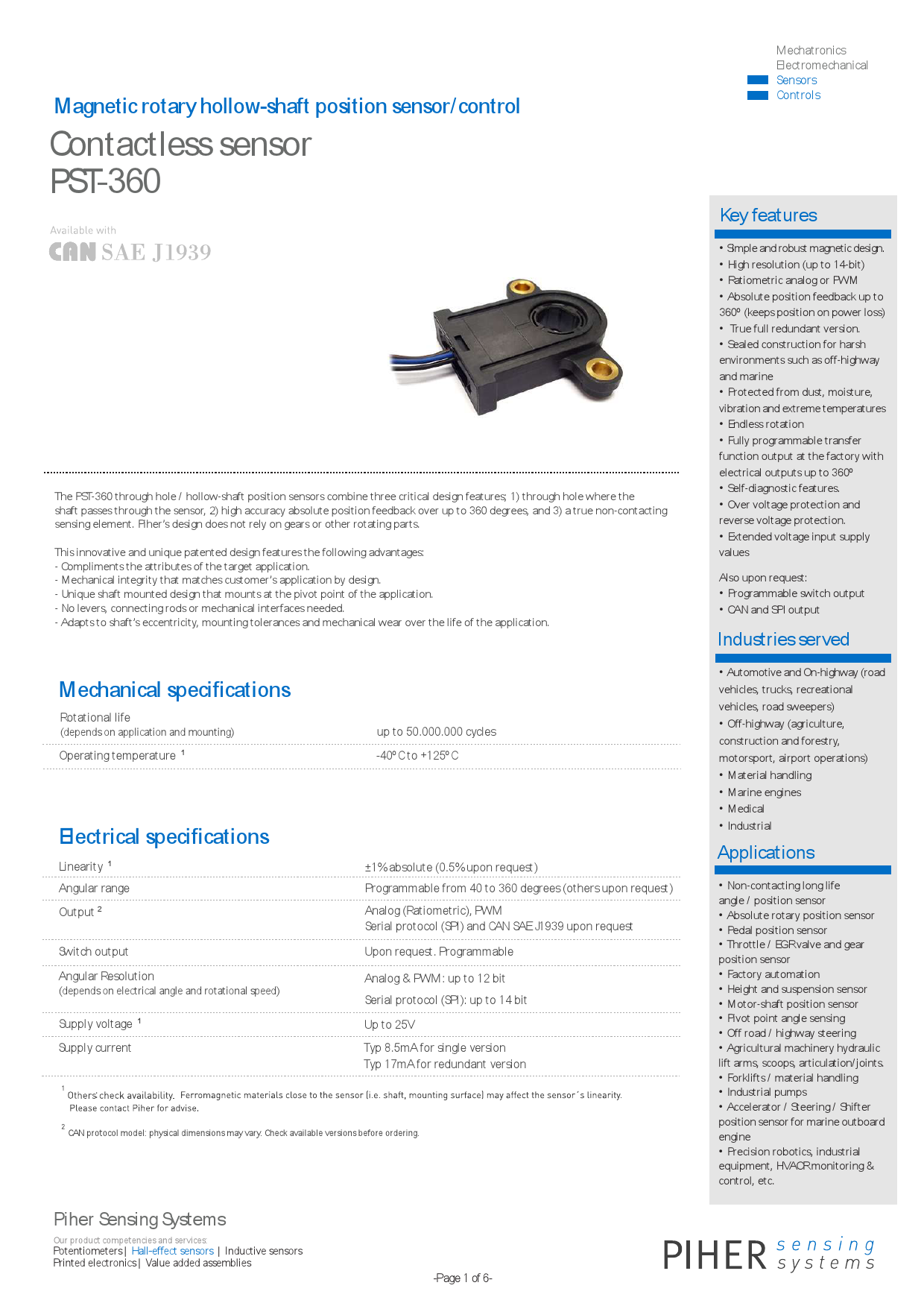 PST360G2-B-1A-C0000-ERA360-05K_（Amphenol）PST360G2-B-1A-C0000-ERA360-05K中文资料_价格_PDF手册-立创电子商城