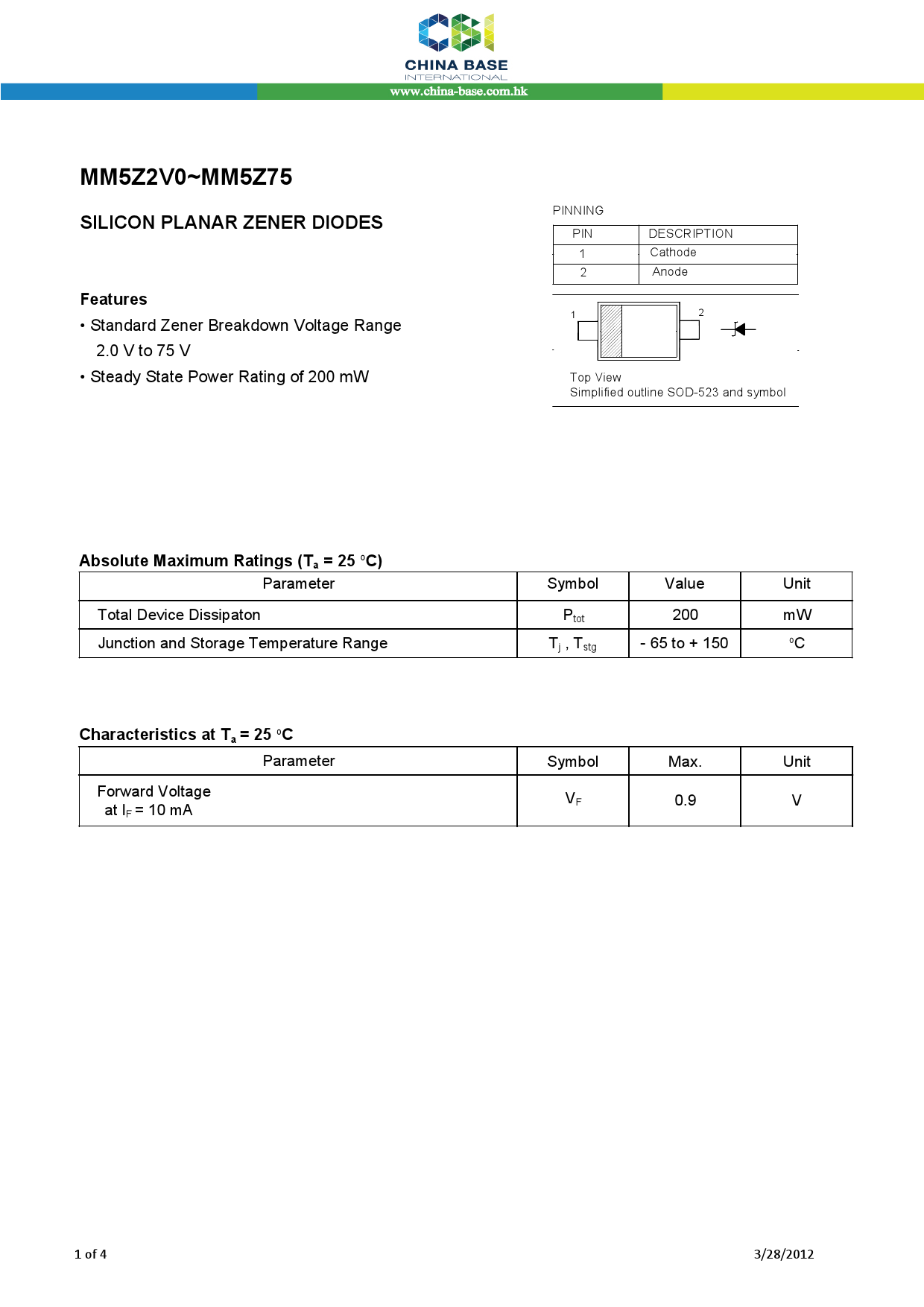 MM5Z3V3 C8_（CBI(创基)）MM5Z3V3 C8中文资料_价格_PDF手册-立创电子商城
