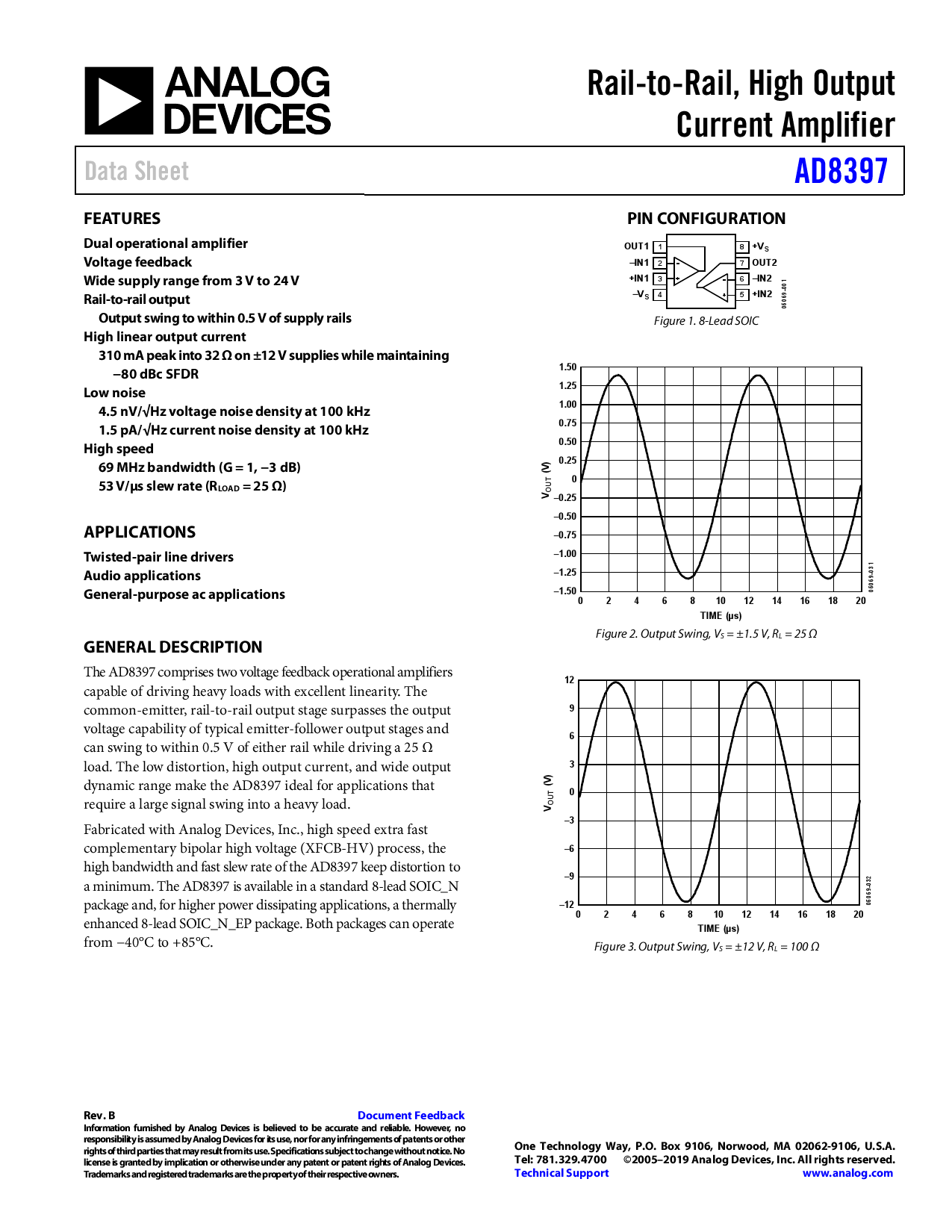 AD8397ARDZ_（ADI(亚德诺)/LINEAR(凌特)）AD8397ARDZ中文资料_价格_PDF手册-立创电子商城