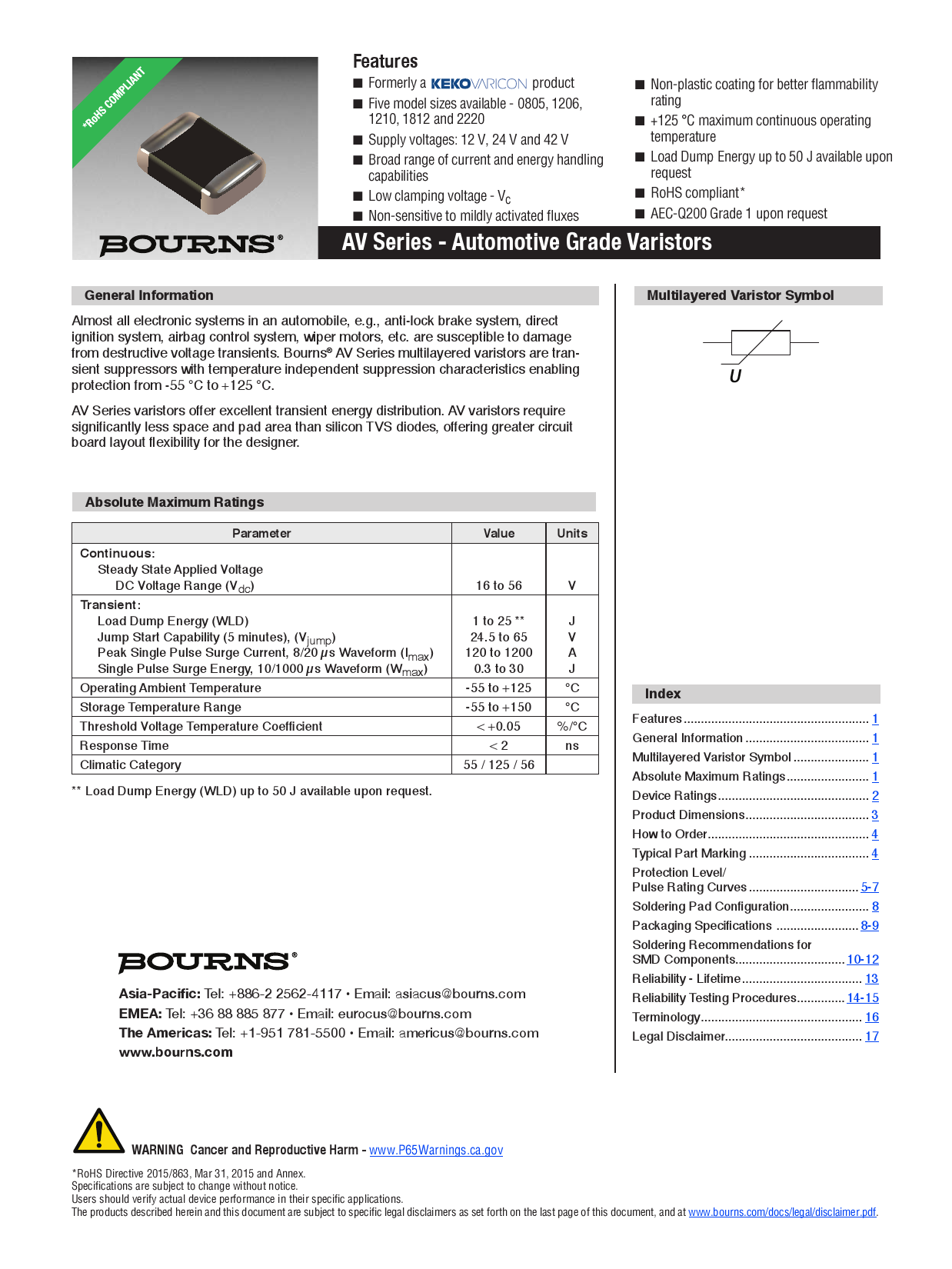 AV20K1812801NIR1_（BOURNS）AV20K1812801NIR1中文资料_价格_PDF手册-立创电子商城