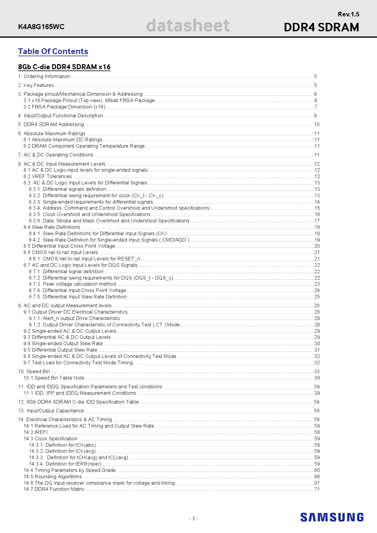K4A8G165WC-BCTD_（SAMSUNG(三星半导体)）K4A8G165WC-BCTD中文资料_价格_PDF手册-立创电子商城