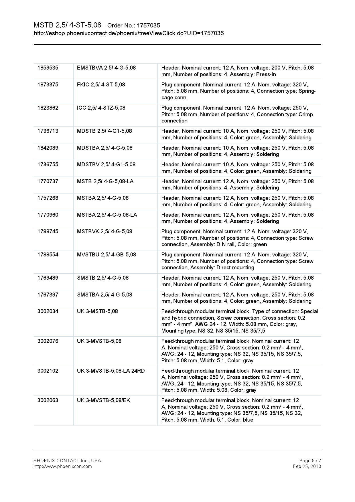 1757035_（Phoenix Contact(菲尼克斯)）1757035中文资料_价格_PDF手册-立创电子商城